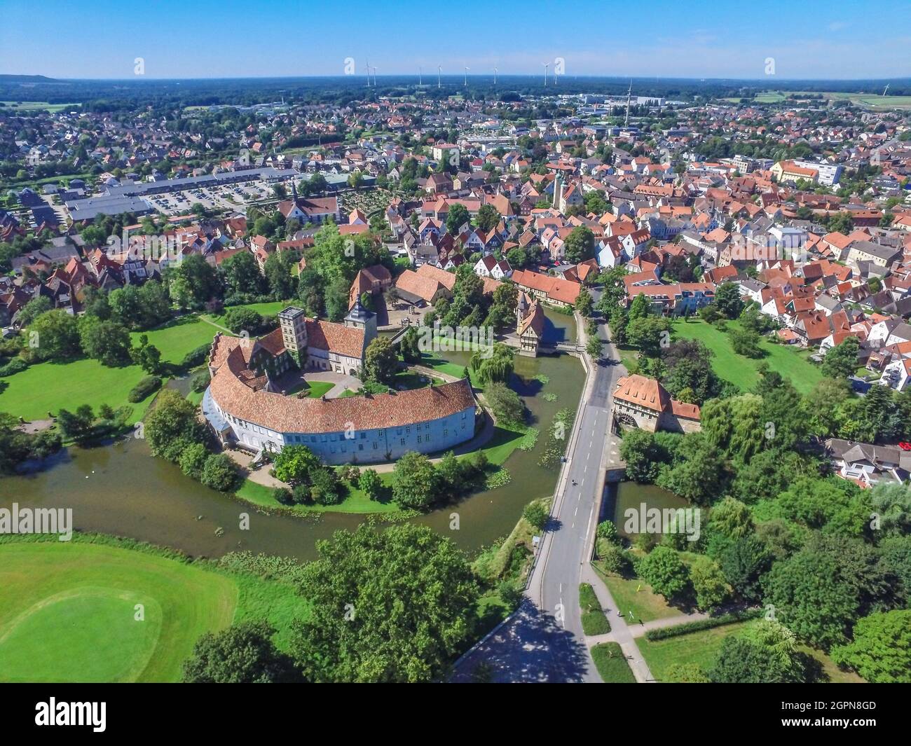 Aerial view of the historic city of Steinfurt, Germany Stock Photo - Alamy