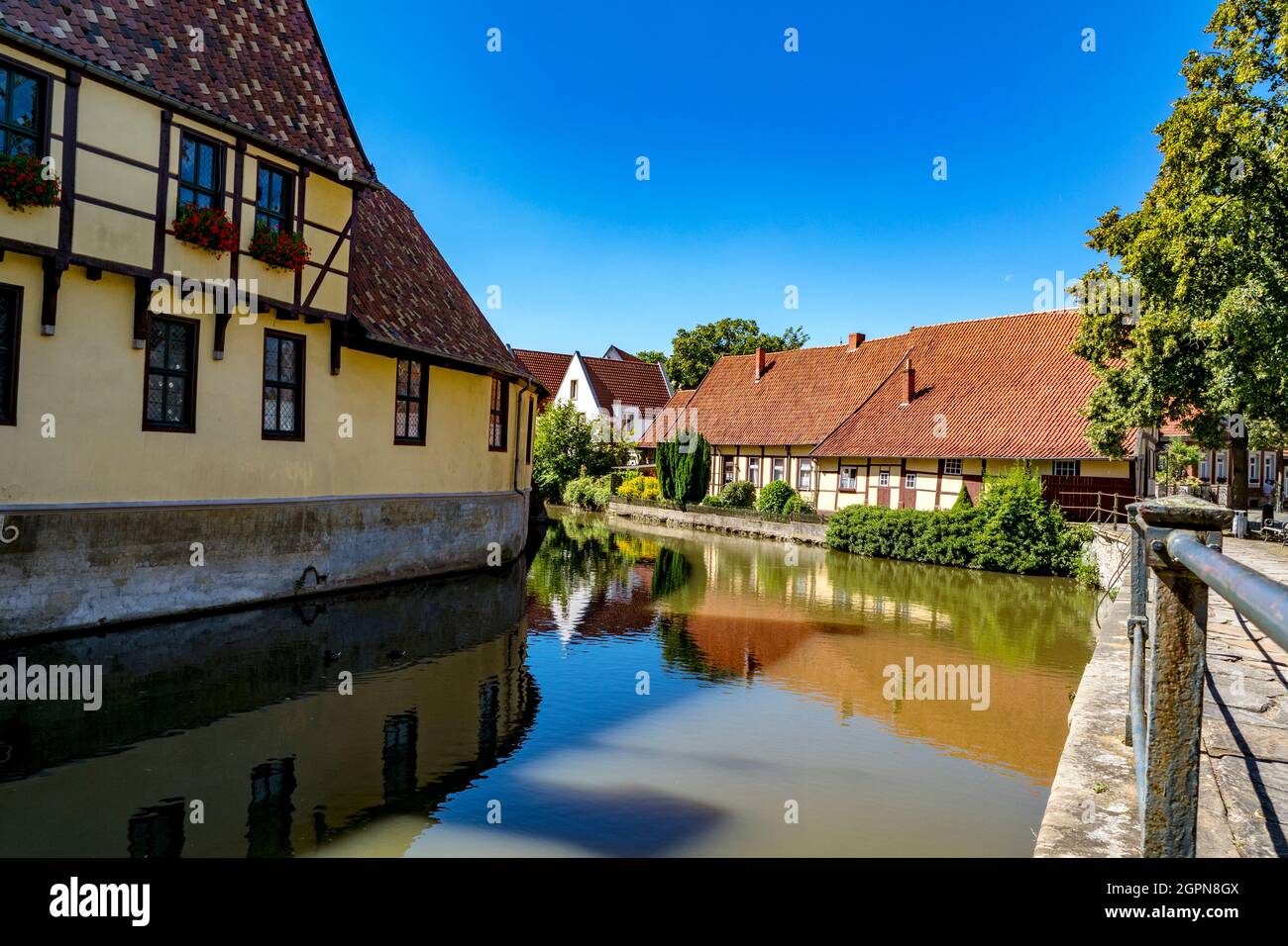 STEINFURT / GERMANY - JUNE 23 2017 : The Medieval gatehouse and bridge ...