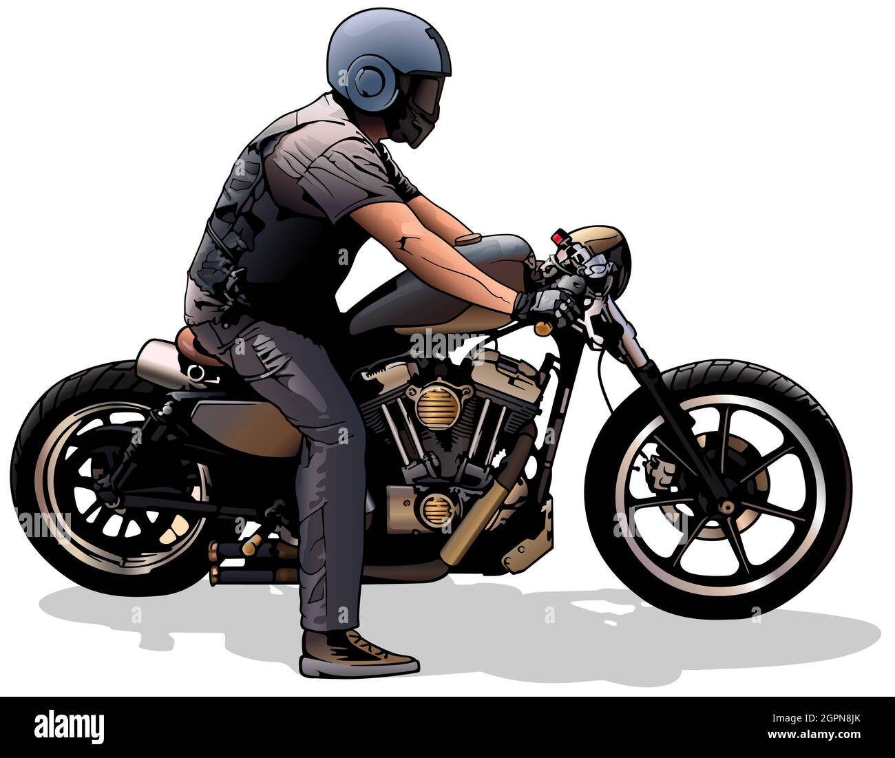 Road trip on motorcycle Stock Vector Images - Alamy