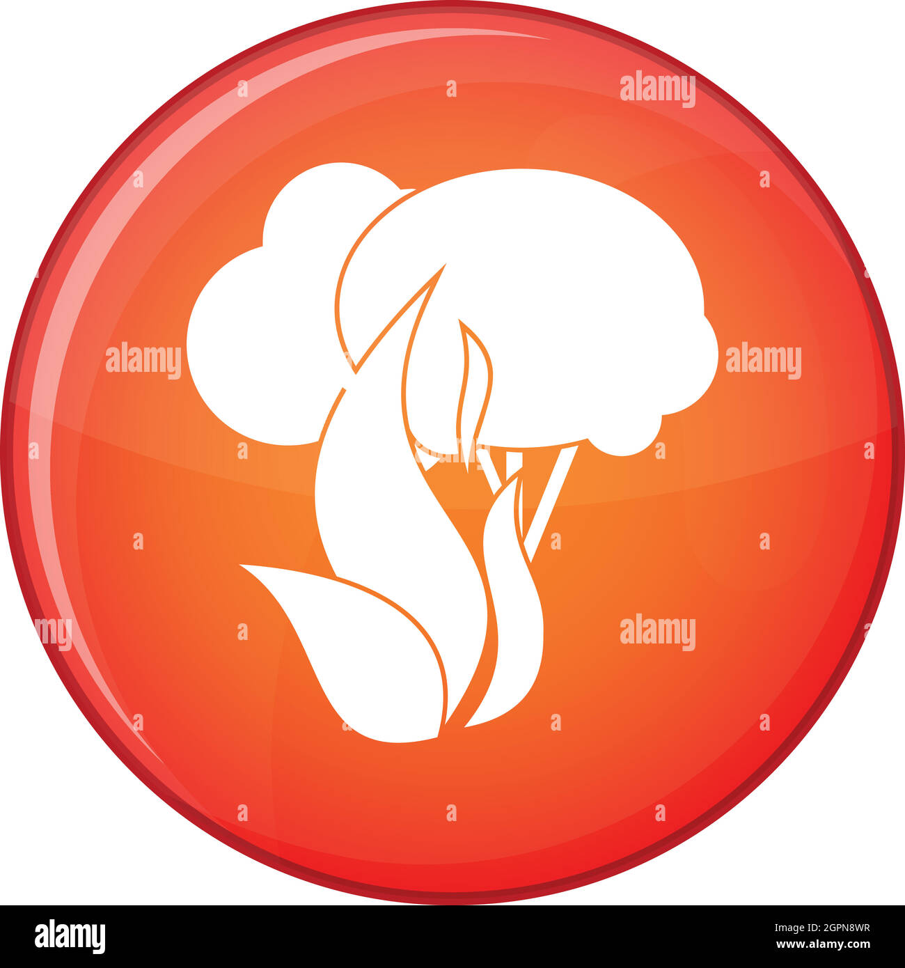 Burning forest trees icon, flat style Stock Vector Image & Art - Alamy