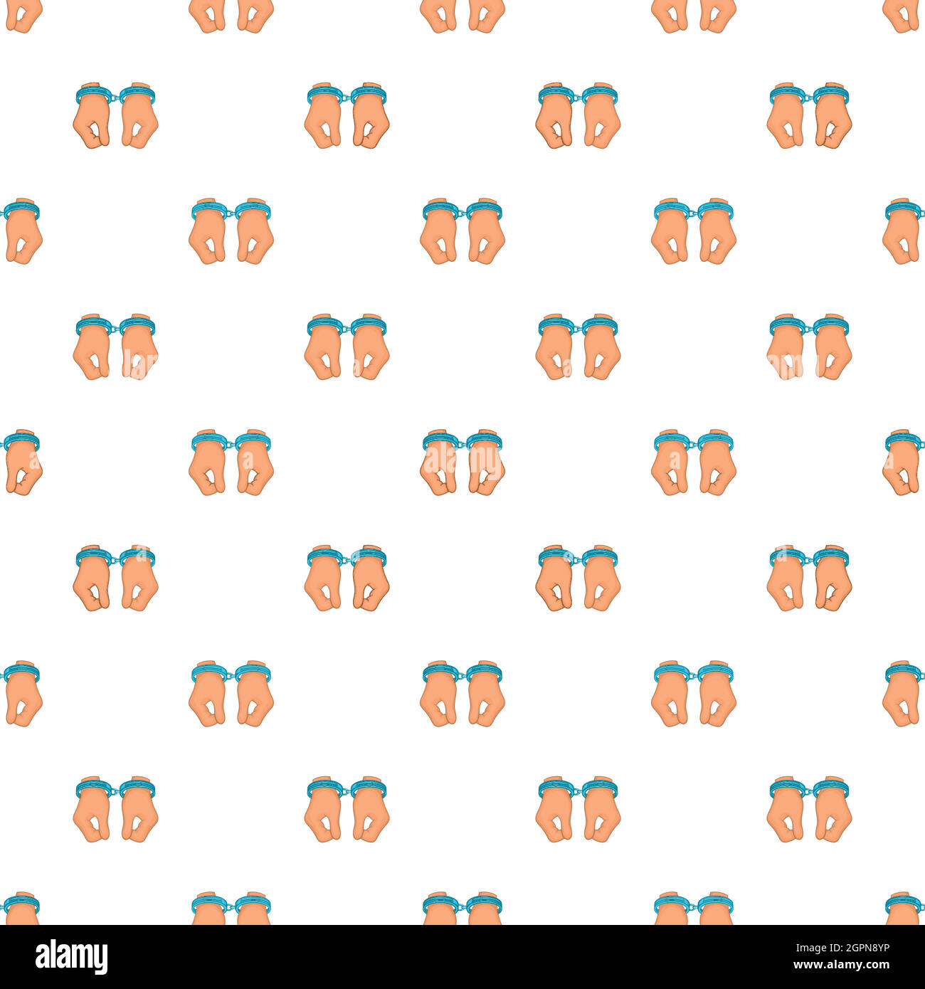 Hands in handcuffs pattern, cartoon style Stock Vector Image & Art - Alamy