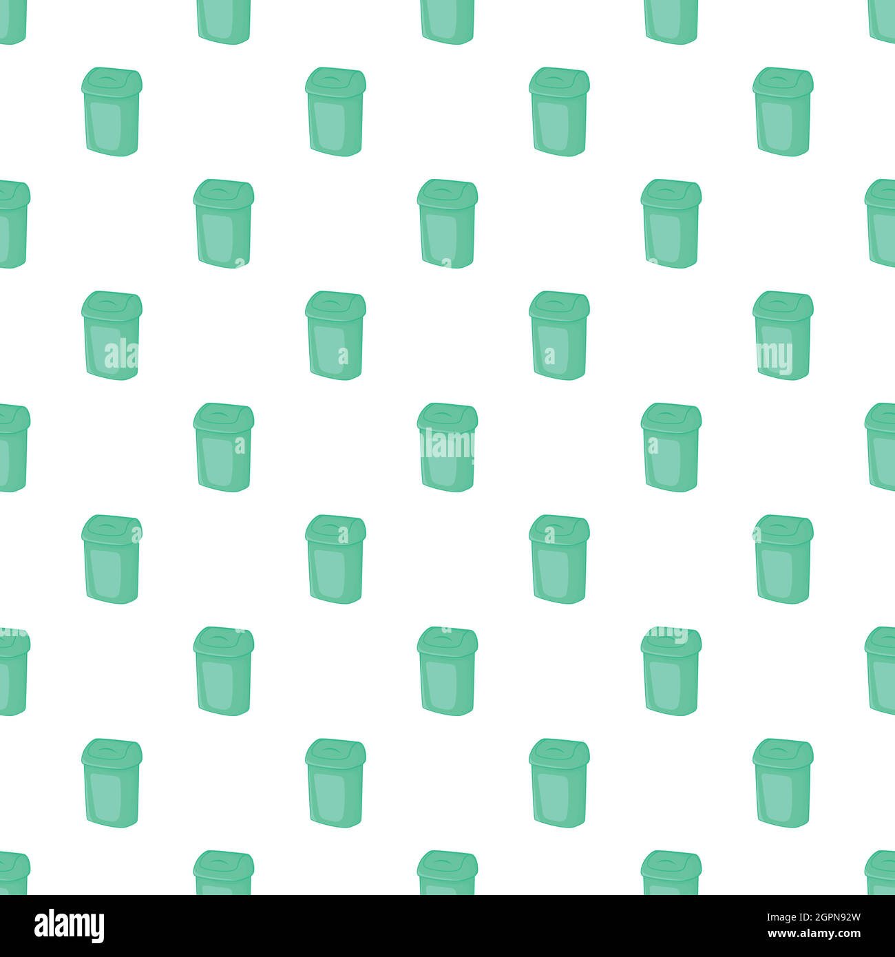 Turquoise trash can pattern, cartoon style Stock Vector Image & Art - Alamy