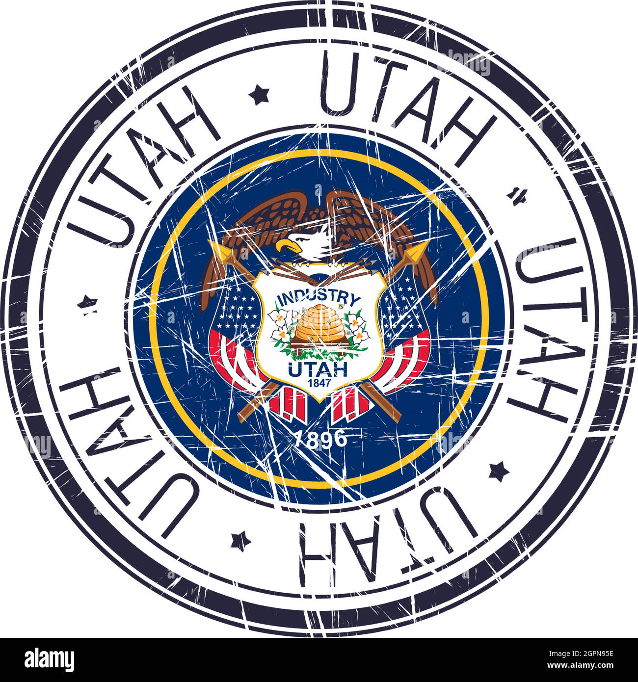 Utah state map Stock Vector Images - Alamy