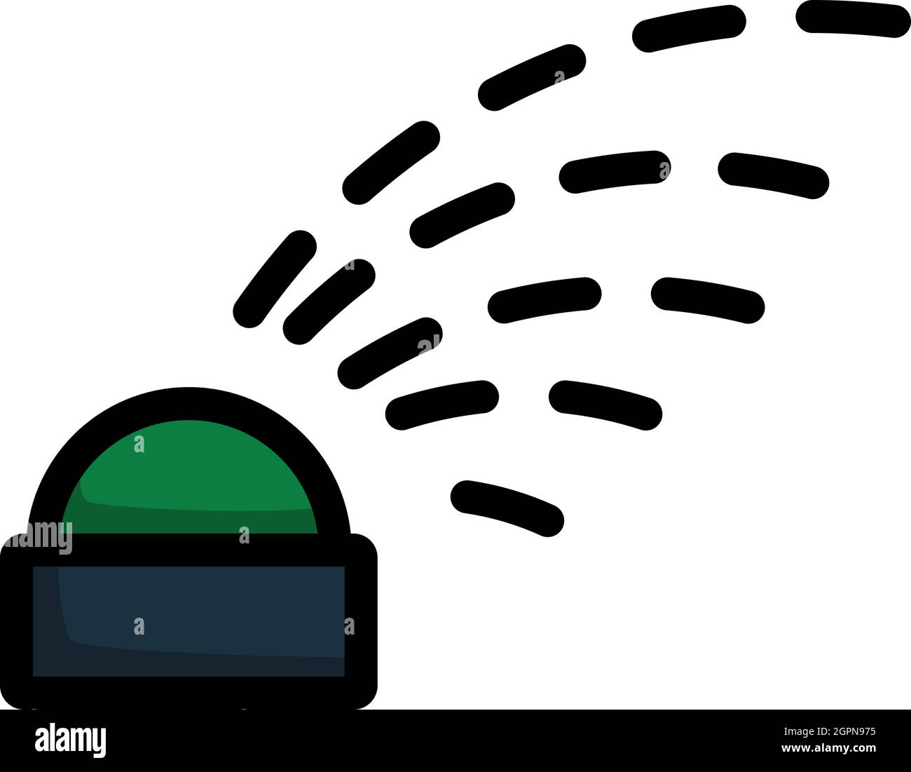 Watering grass irrigation system Cut Out Stock Images & Pictures - Alamy