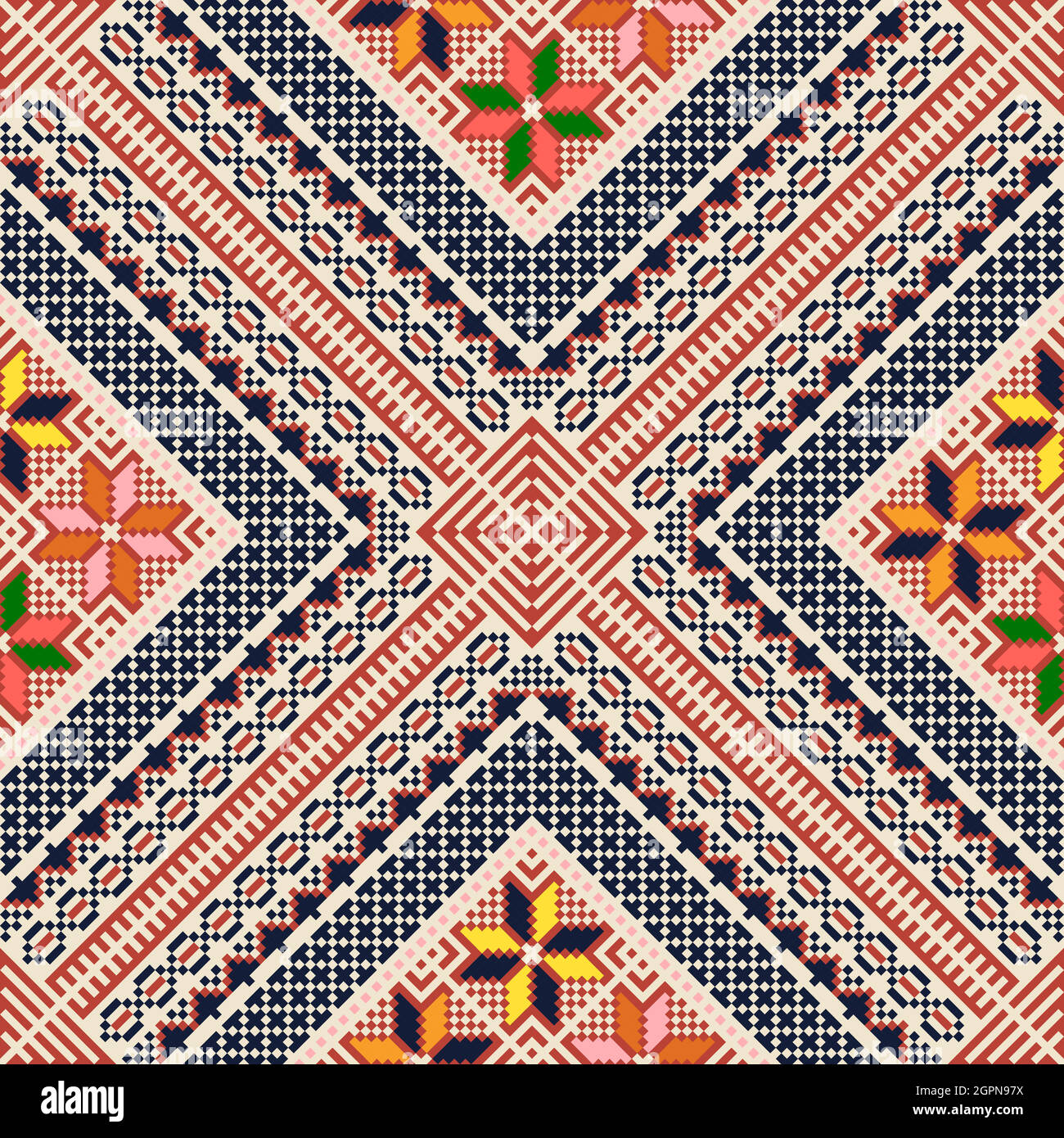 Palestinian embroidery pattern Stock Vector Image & Art - Alamy
