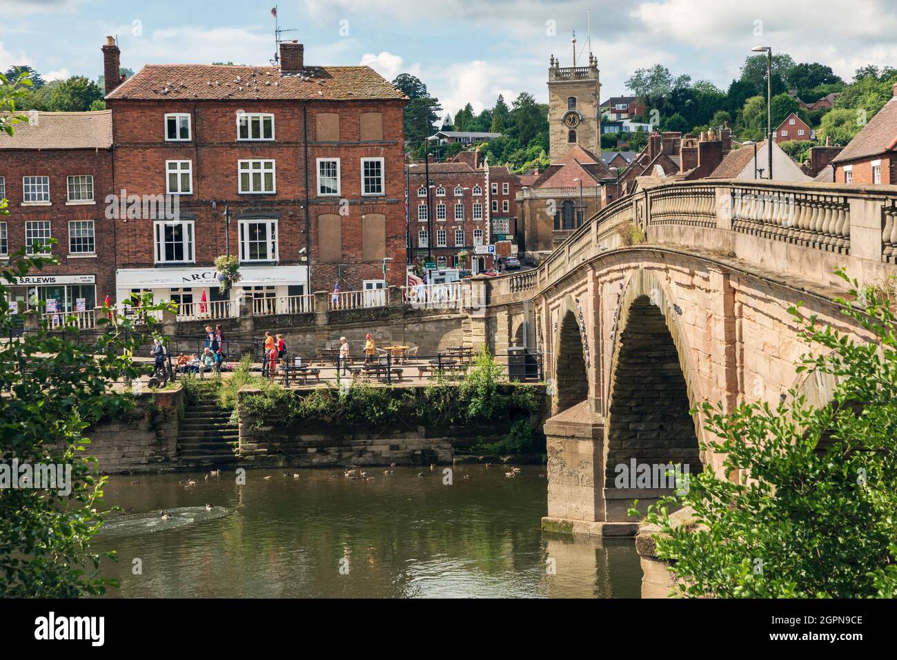 The Bridge Over The River Severn And Severn Side South At Bewdley
