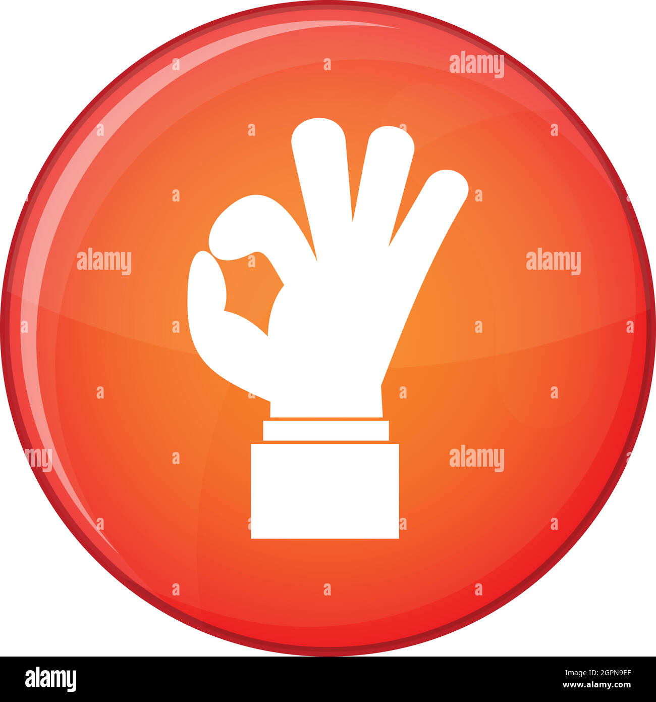 Gesture okay success hand palm Stock Vector Images - Alamy