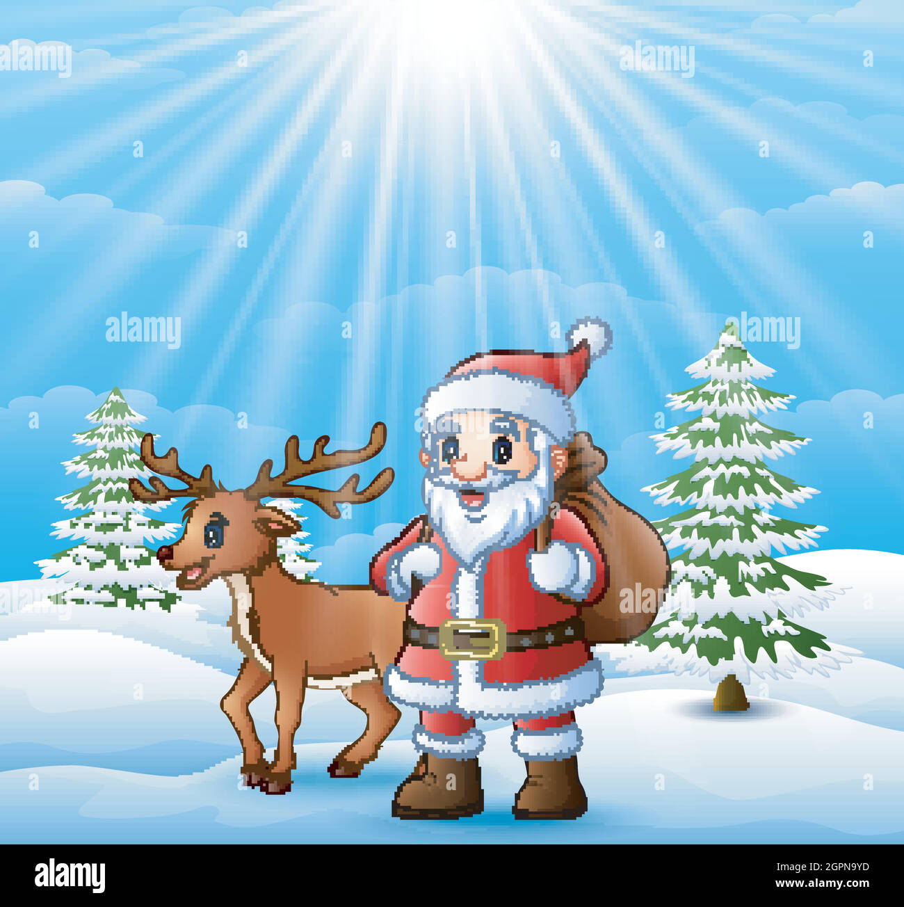 Person in reindeer outfit Stock Vector Images - Alamy