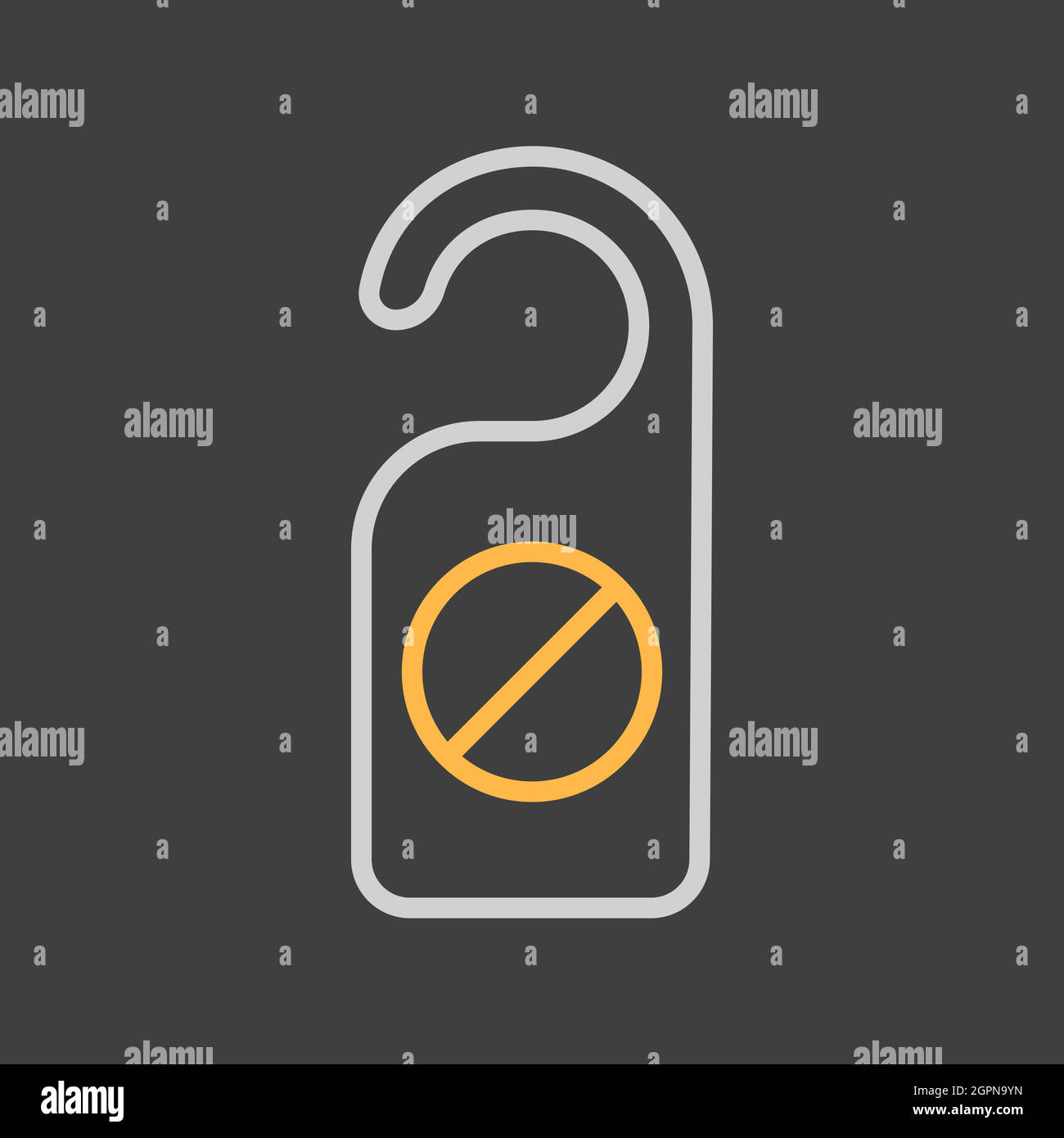Do not disturb sign vector icon on dark background Stock Vector Image ...