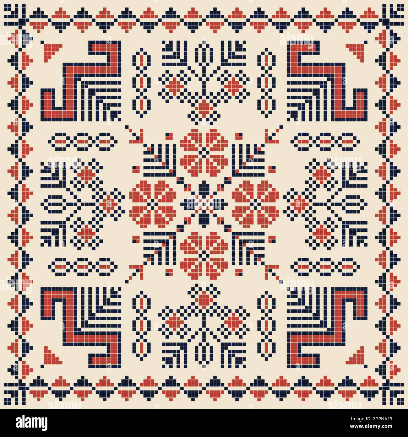 Palestinian embroidery pattern Stock Vector Image & Art - Alamy