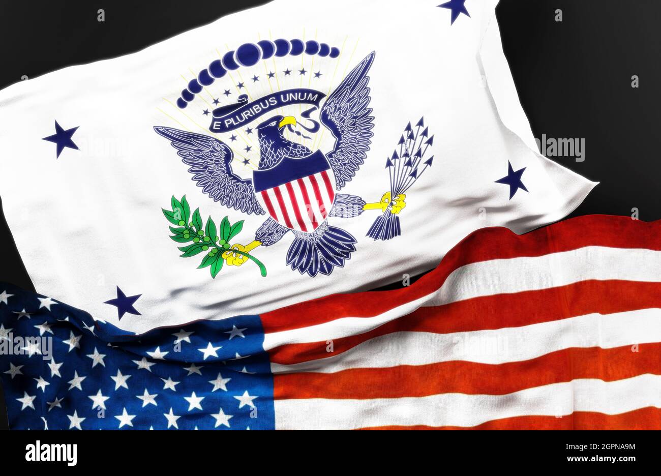 Flag of the Vice President of the United States 1936 to 1948 along with ...