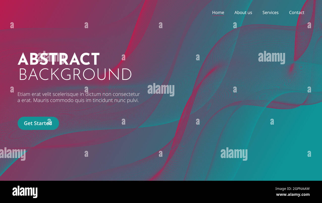 Flowing geometric fluid grid. Abstract connected line elements ...