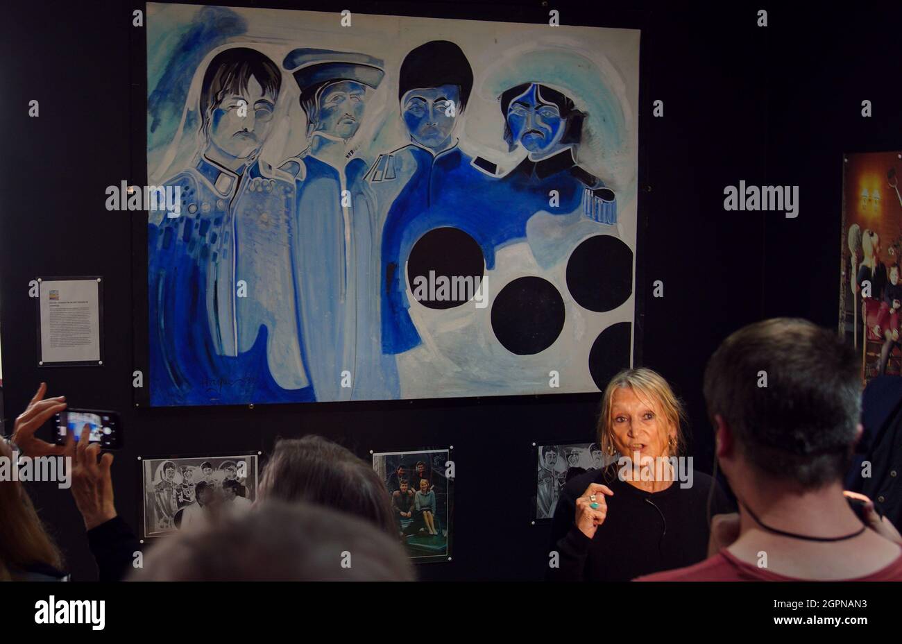 A painting of the Beatles by artist Jonathan Hague is unveiled at the ...