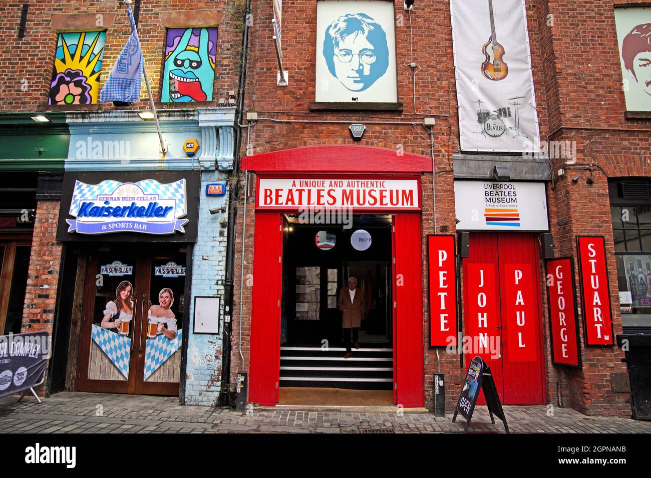 The Beatles Museum in Liverpool where a painting of the Beatles by ...