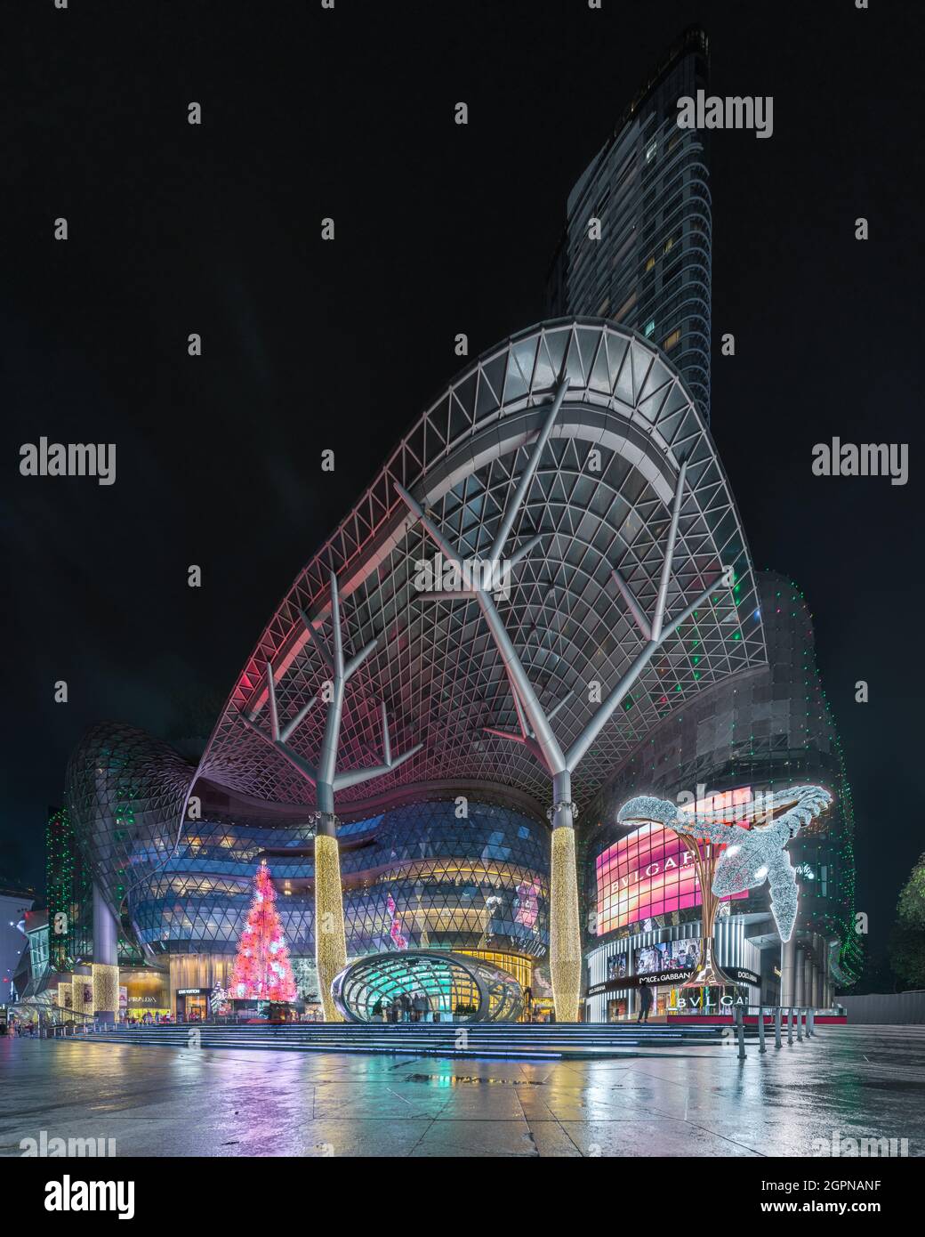 Singapore - 11 Dec 2019: During the Christmas holiday period, crowds ...