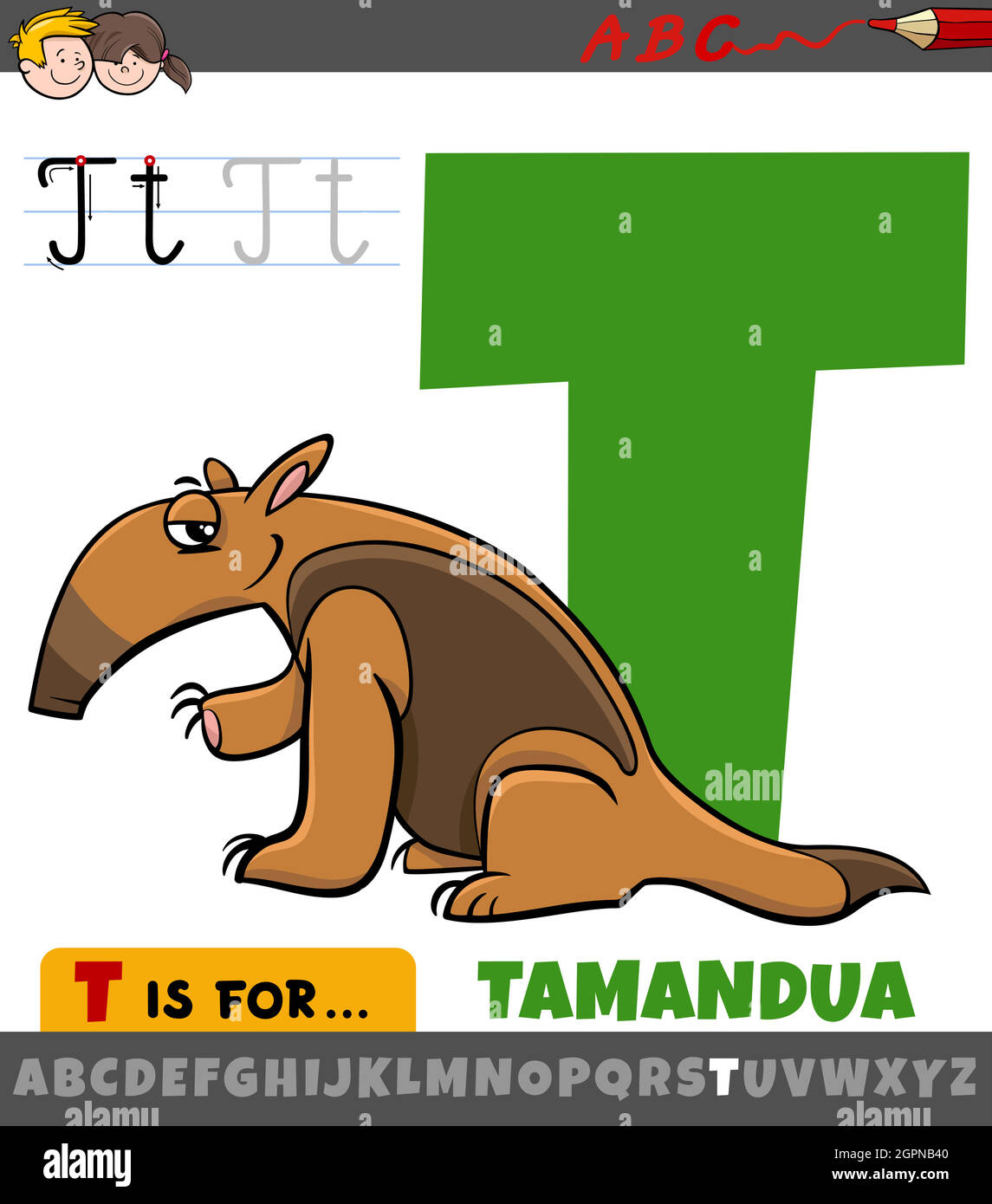Cartoon letter t hi-res stock photography and images - Alamy