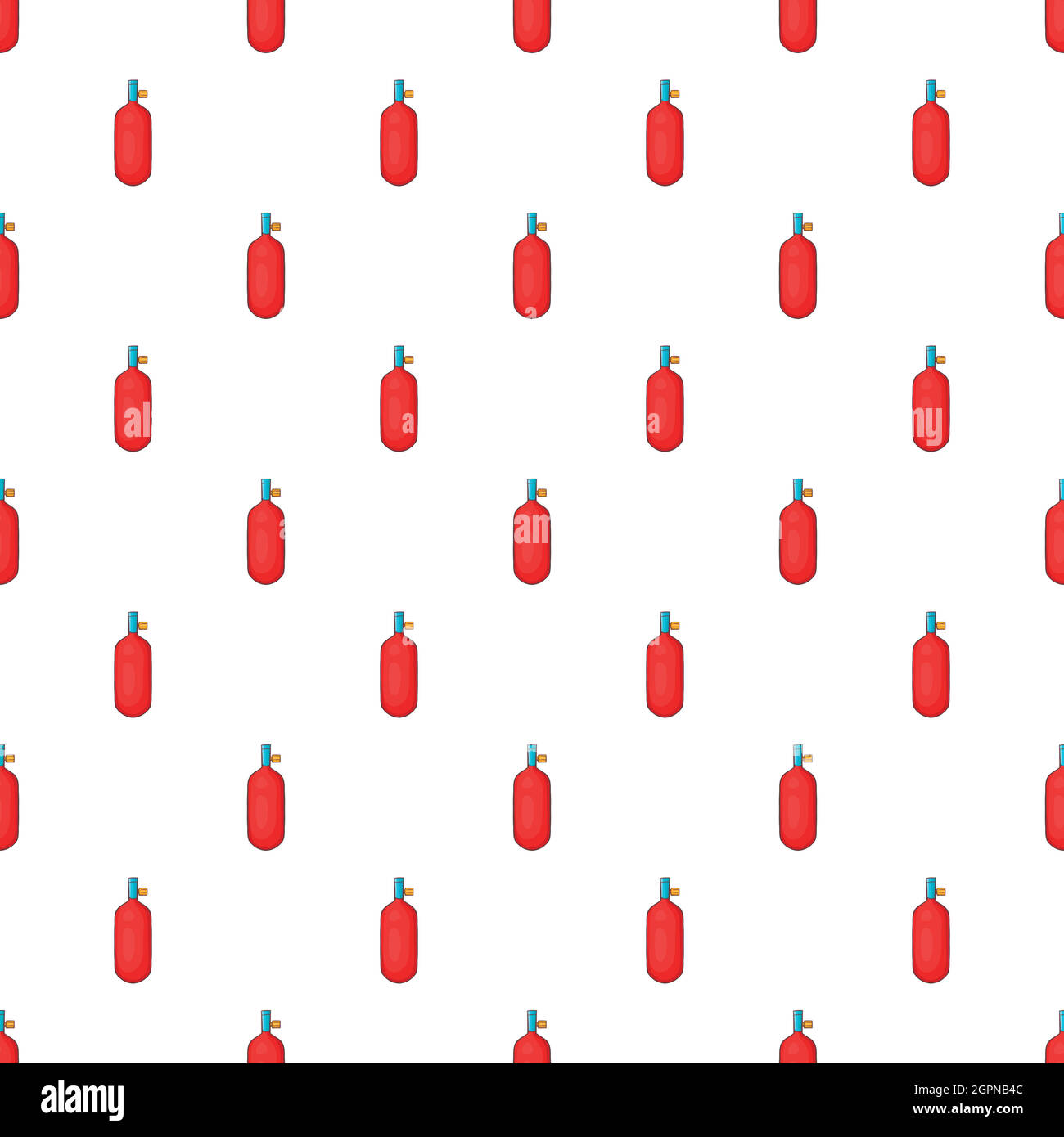 Red gas hand grenade pattern, cartoon style Stock Vector Image & Art ...