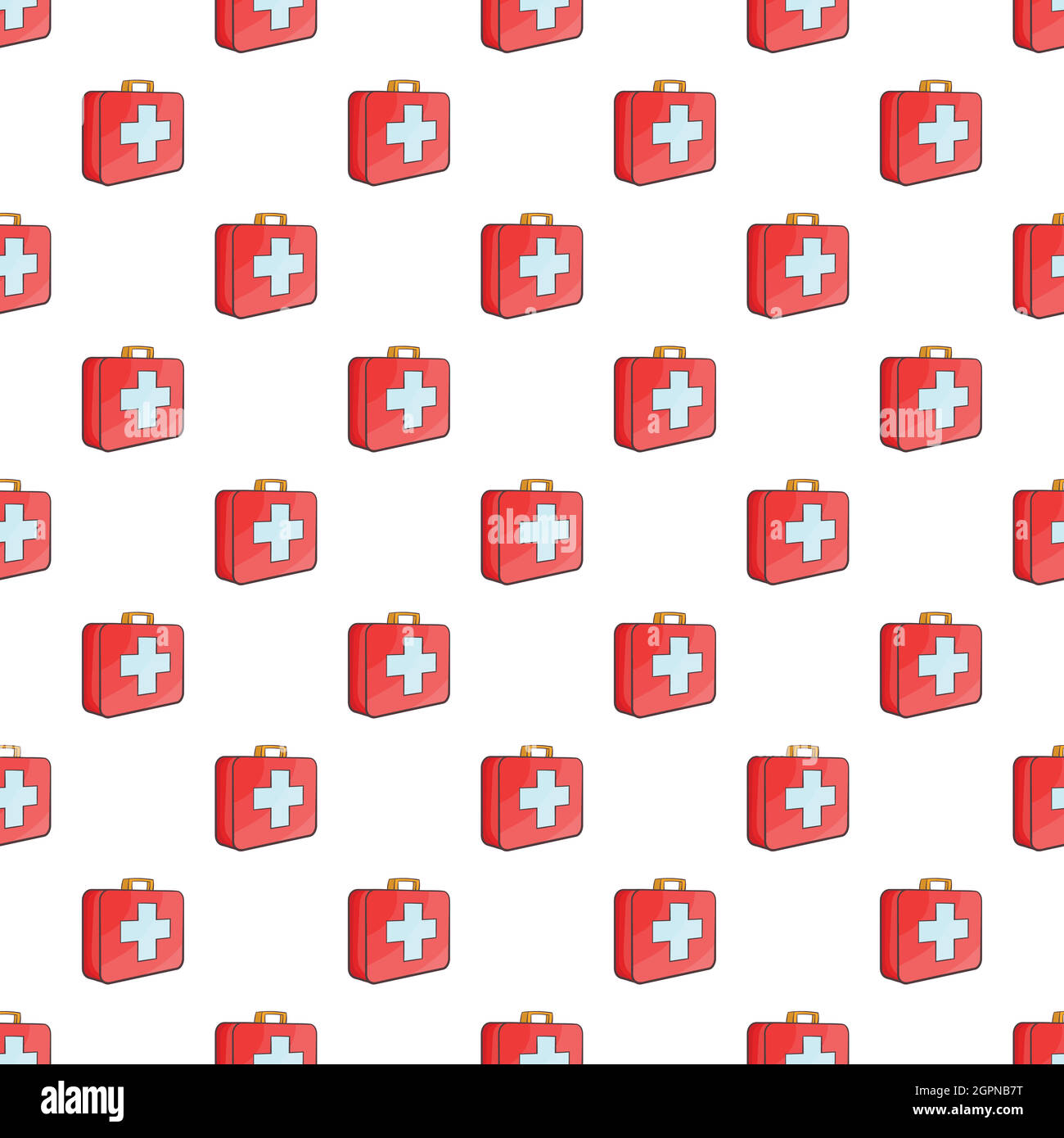 First aid kit pattern, cartoon style Stock Vector Image & Art - Alamy