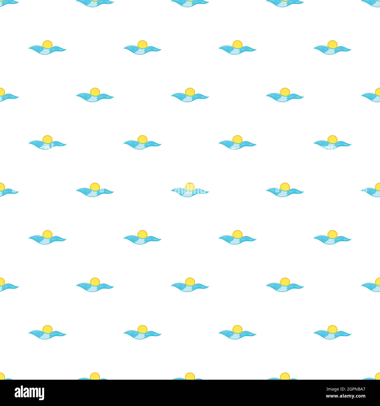 Sea and sun pattern, cartoon style Stock Vector Image & Art - Alamy
