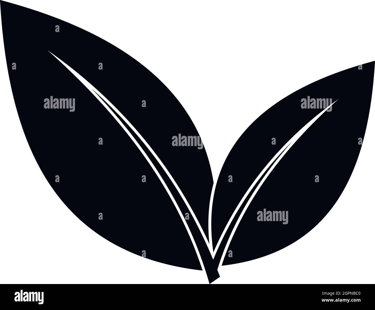 Leaf icon, simple style Stock Vector Image & Art - Alamy