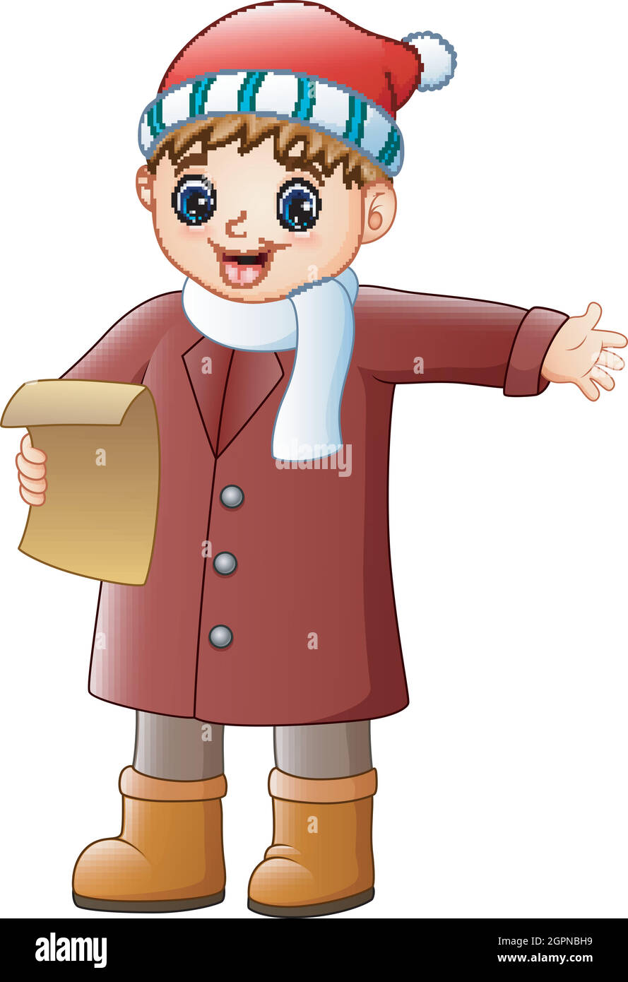 Cartoon Illustration Boy Singing Song High Resolution Stock Photography ...
