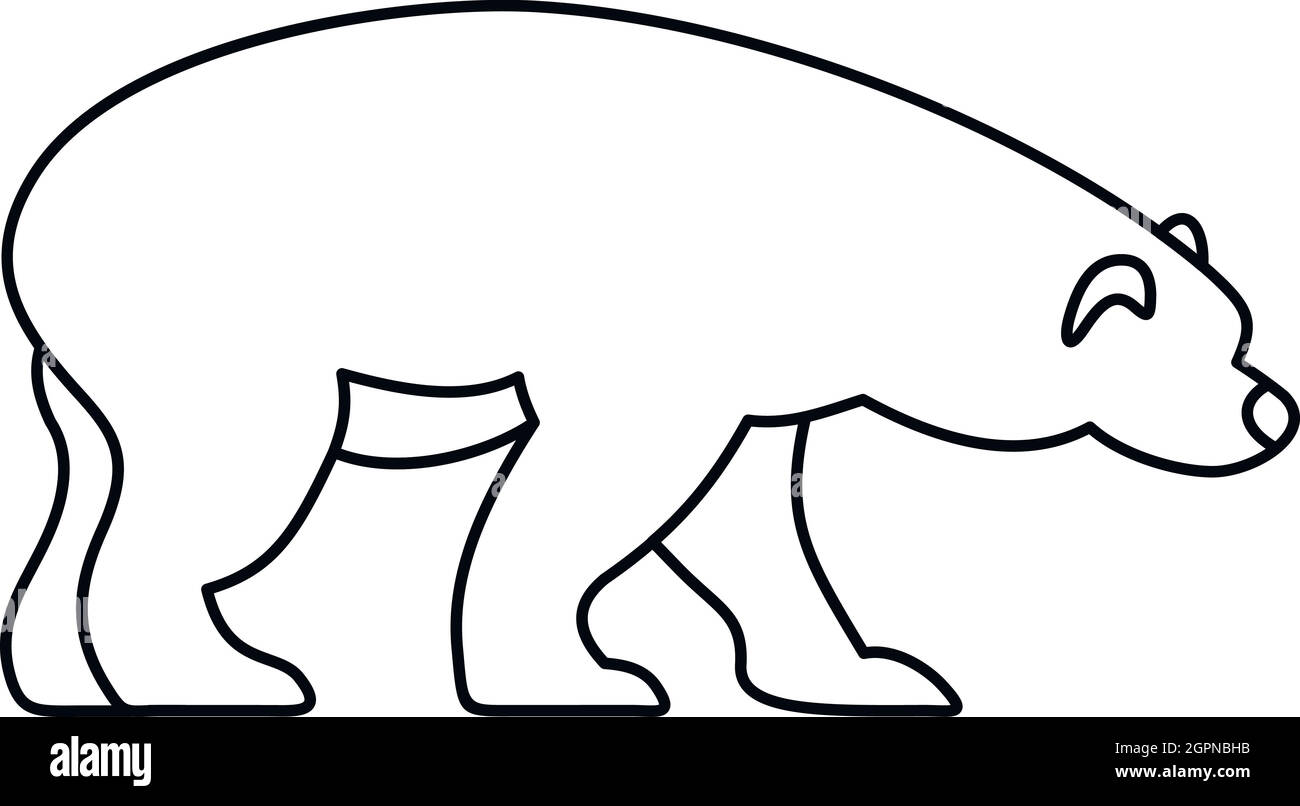 Bear icon, outline style Stock Vector Image & Art - Alamy