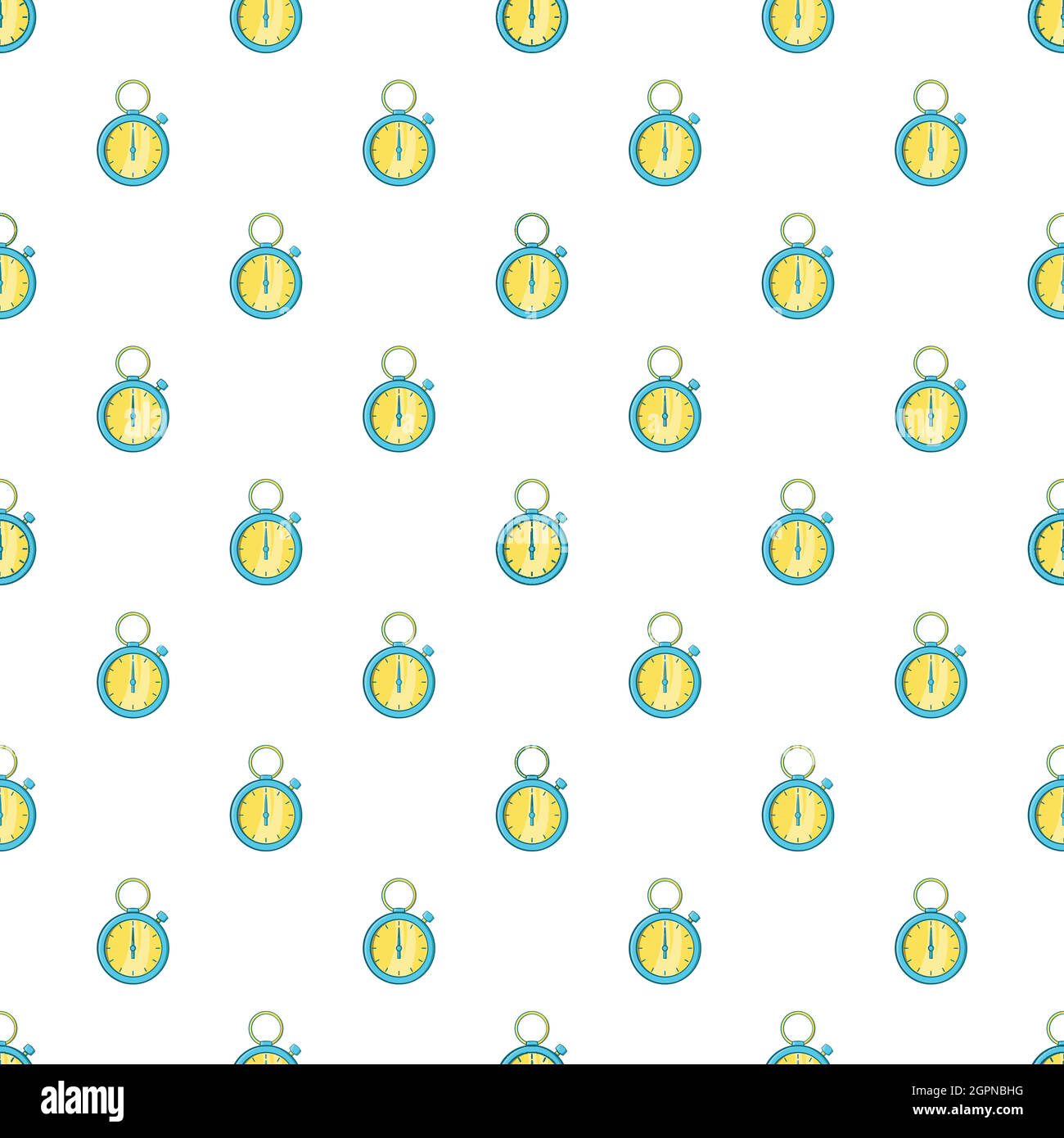 Blue stopwatch pattern, cartoon style Stock Vector Image & Art - Alamy
