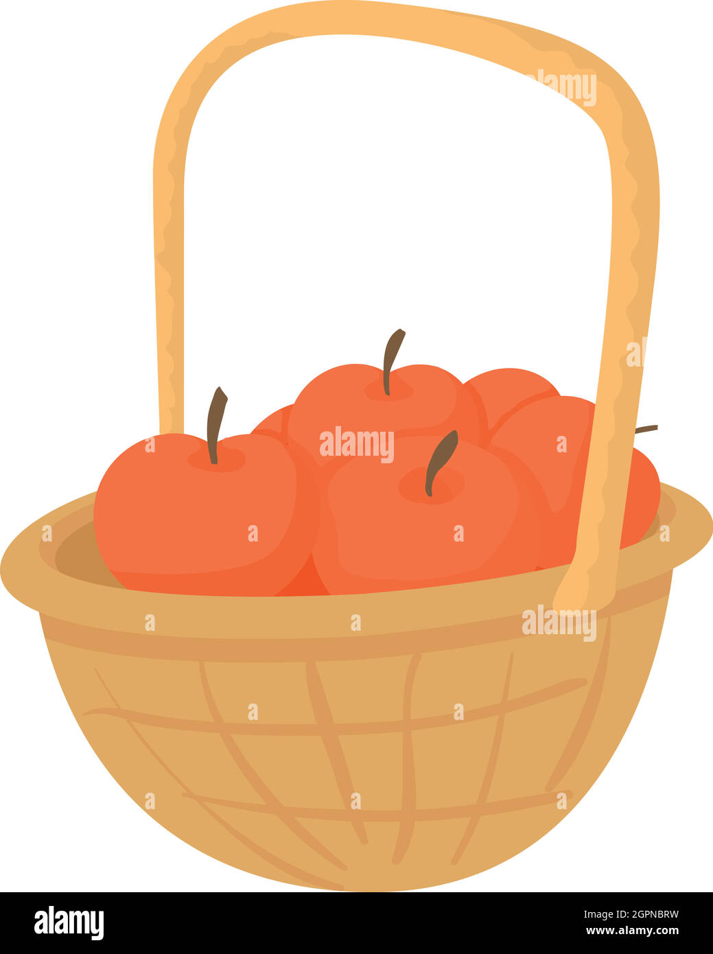 Basket full fresh autumn Stock Vector Images - Alamy