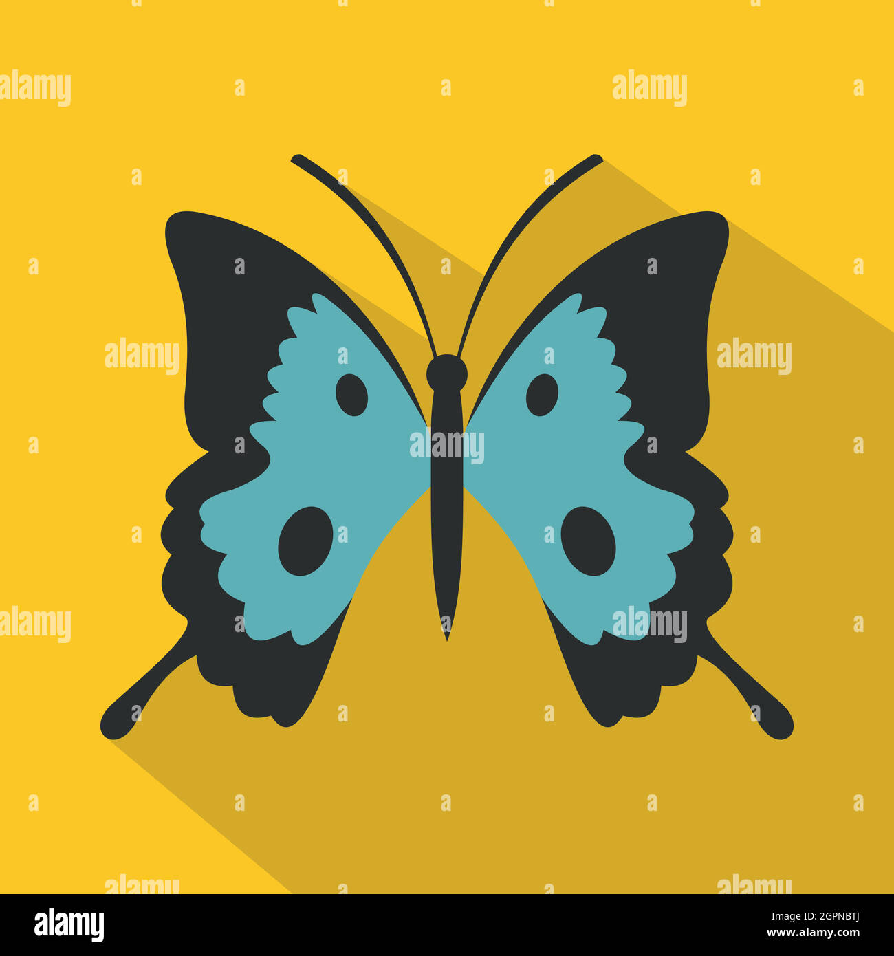 Butterfly icon, flat style Stock Vector Image & Art - Alamy