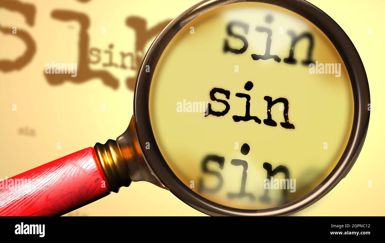 Symbol for sin hi-res stock photography and images - Alamy