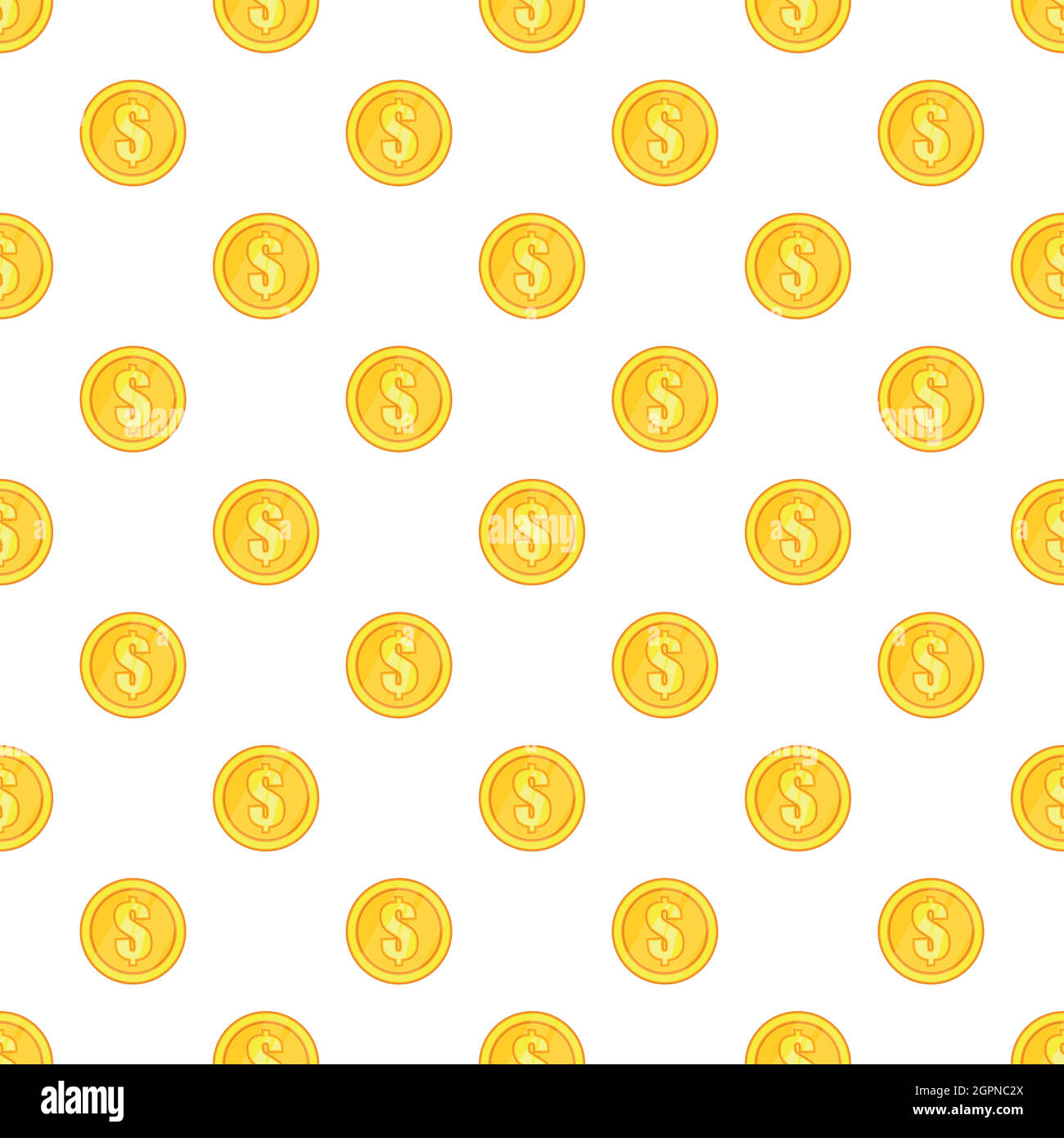 Coin pattern, cartoon style Stock Vector Image & Art - Alamy