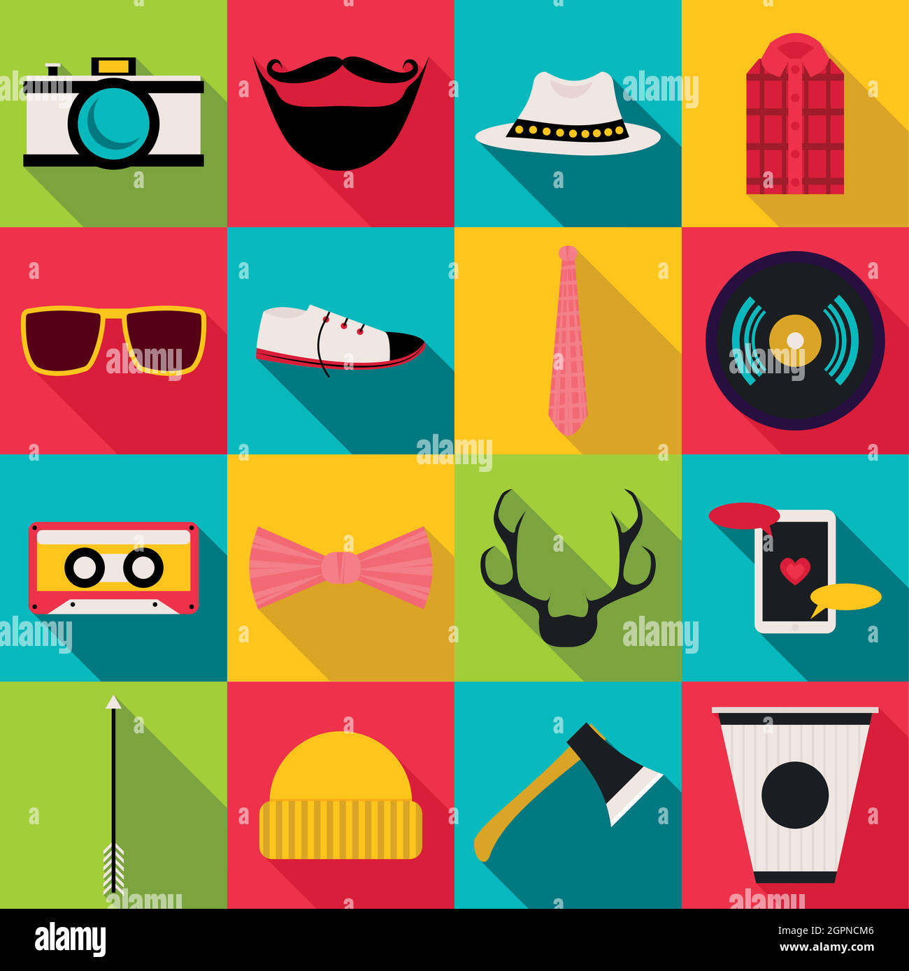 Hipster horn Stock Vector Images - Alamy