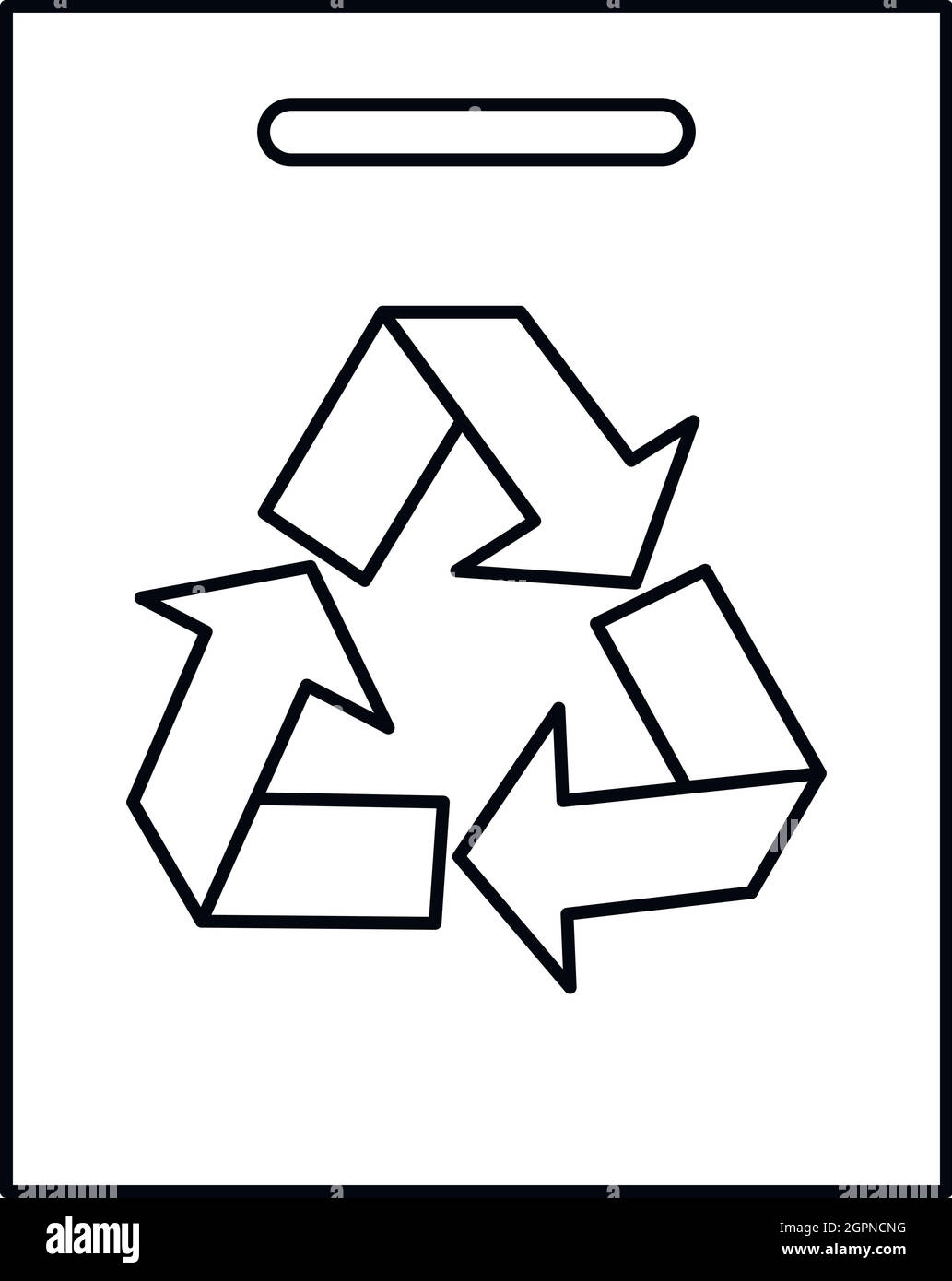 Recycling icon, outline style Stock Vector Image & Art - Alamy