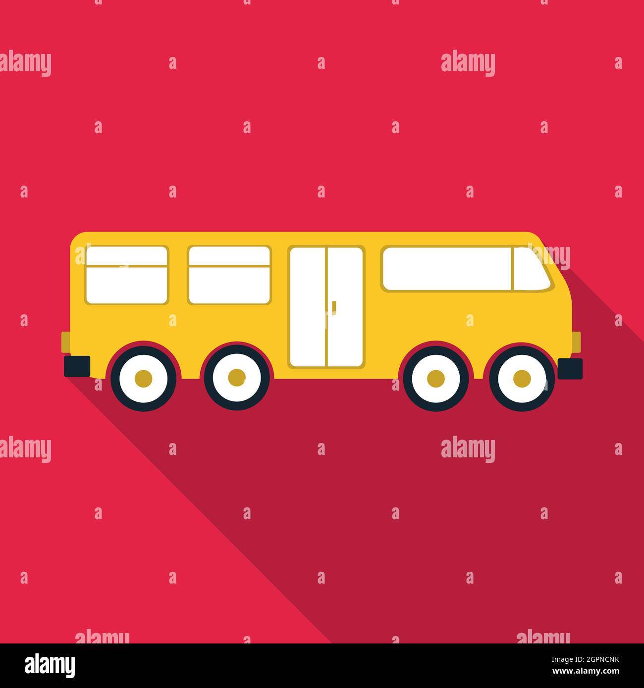 Big bus icon, flat style Stock Vector Image & Art - Alamy