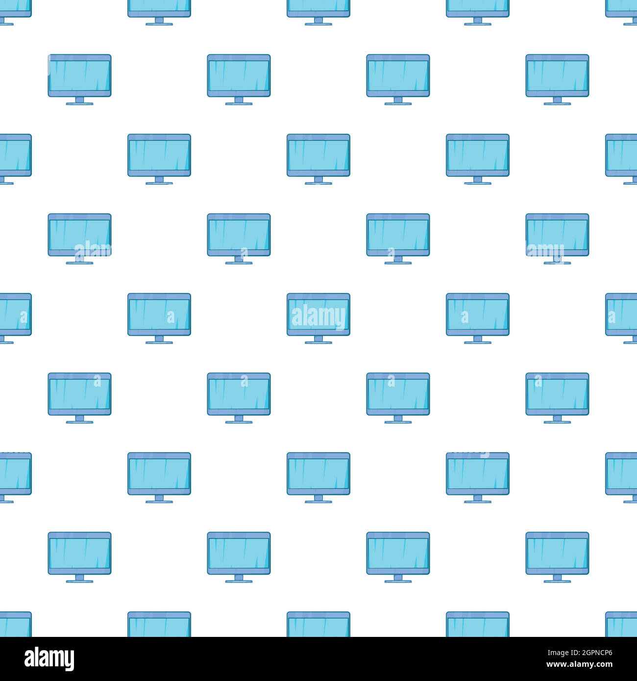 Monitor pattern, cartoon style Stock Vector Image & Art - Alamy