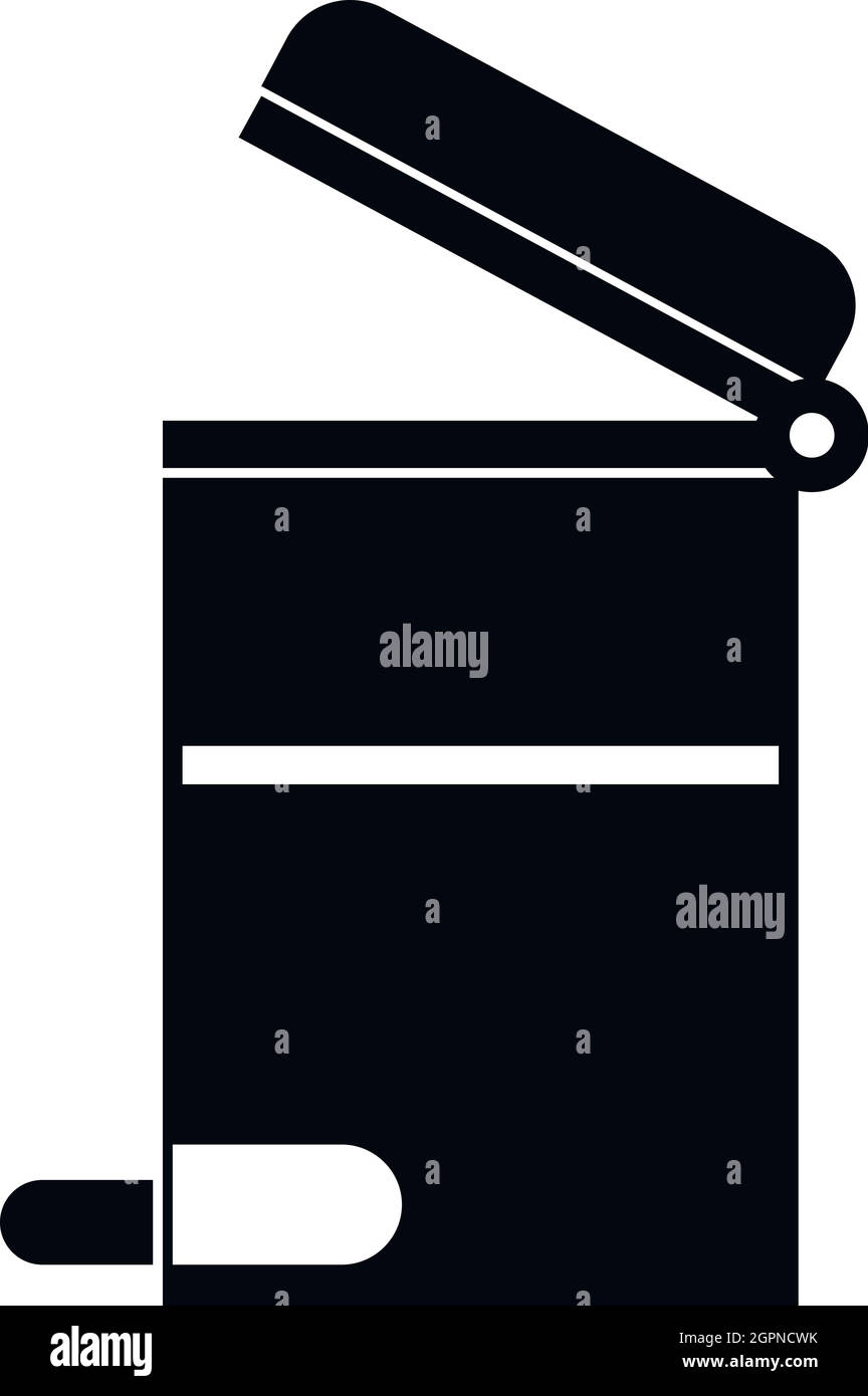 Steel rubbish bin Stock Vector Images - Alamy