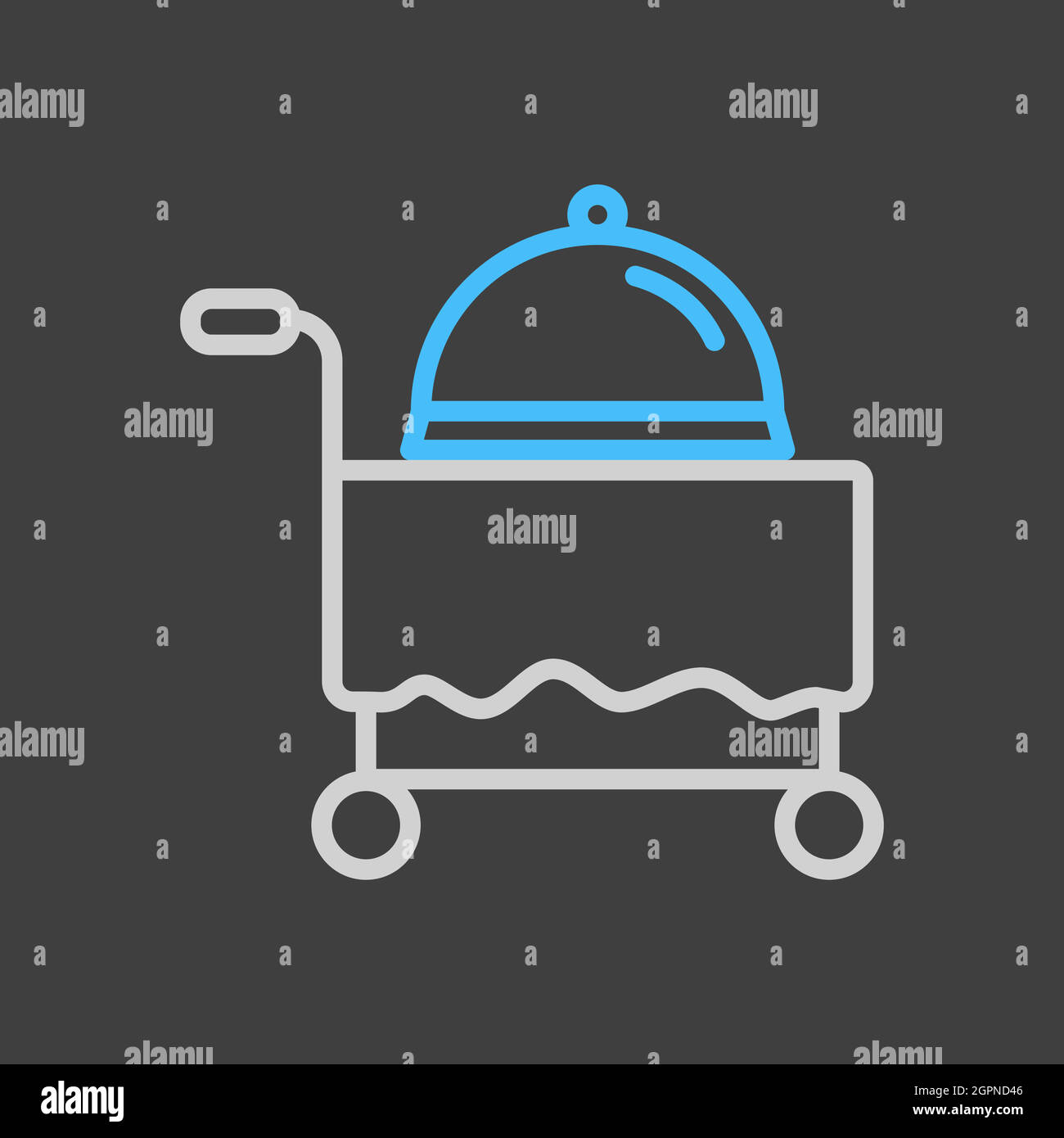 Hotel room service vector icon on dark background Stock Vector Image ...