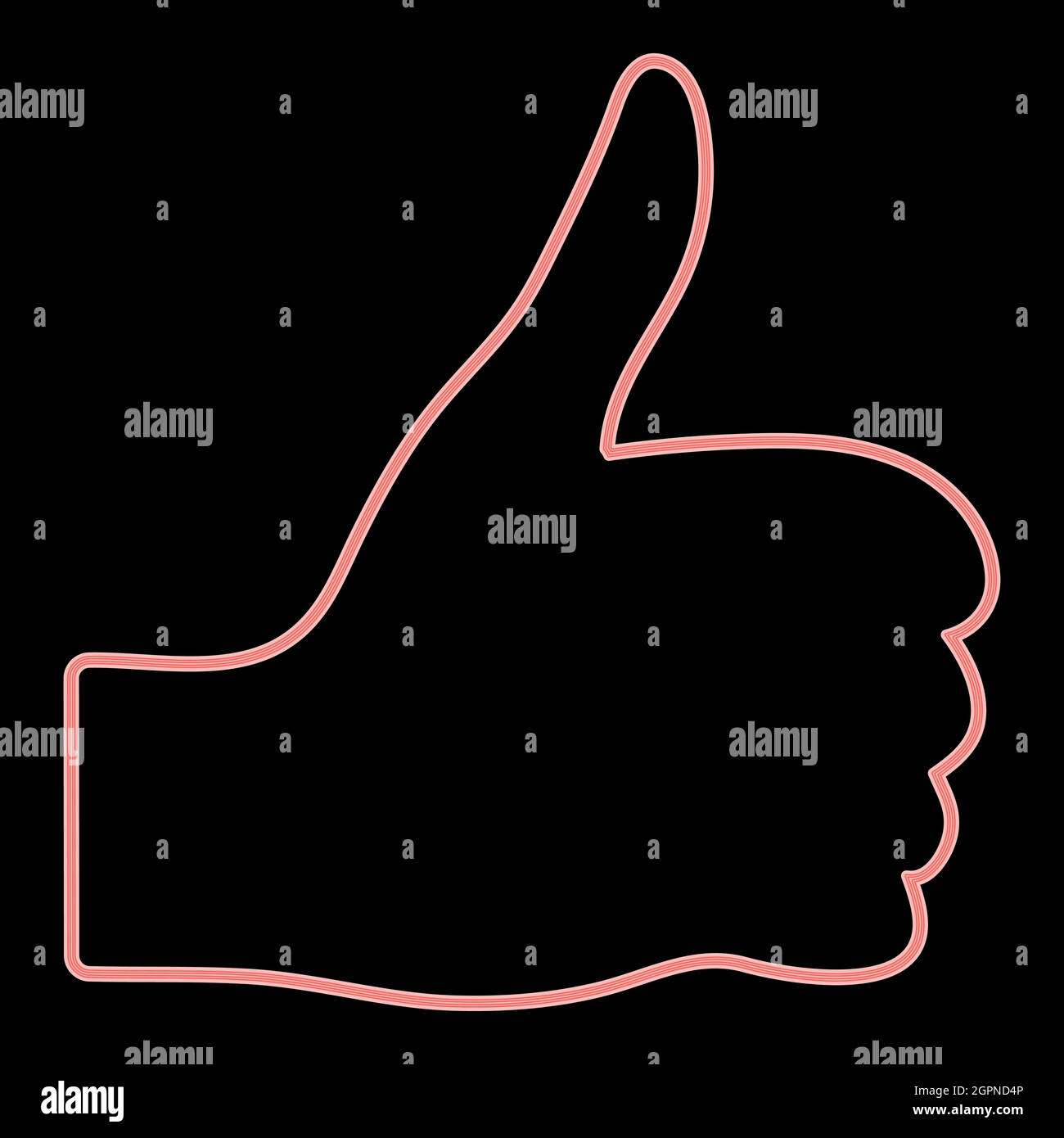 Neon symbol good the red color vector illustration flat style image ...