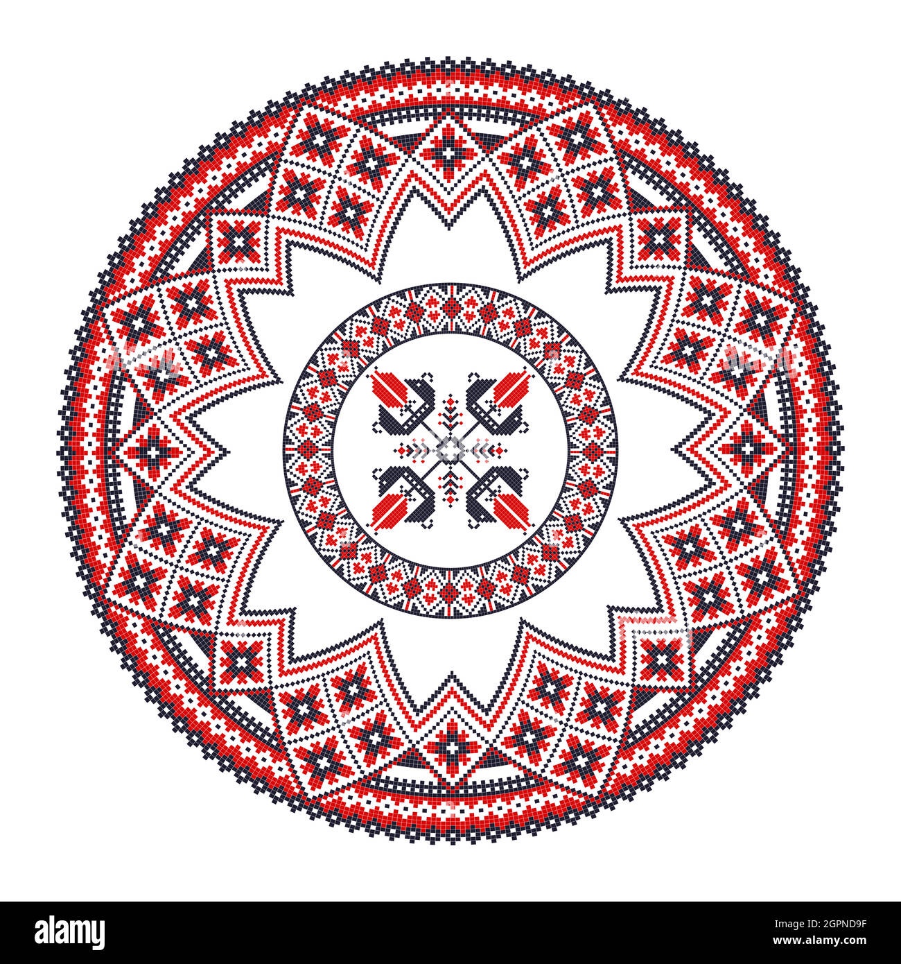 Romanian round design element 13 Stock Vector Image & Art - Alamy