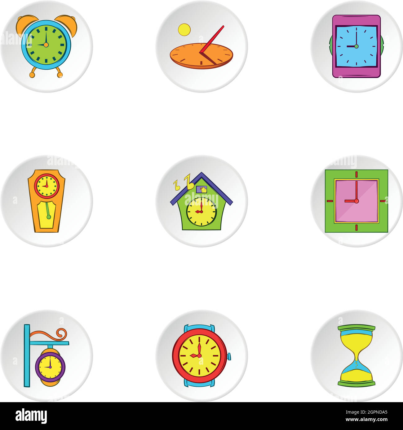 Time icon set Stock Vector Images - Alamy