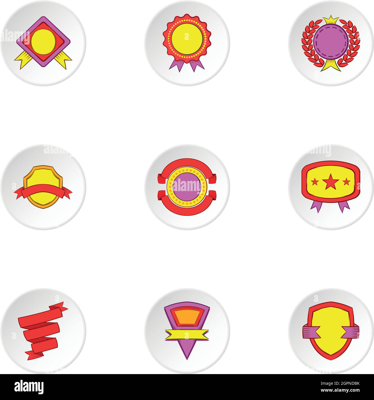 Label icons set, cartoon style Stock Vector Image & Art - Alamy