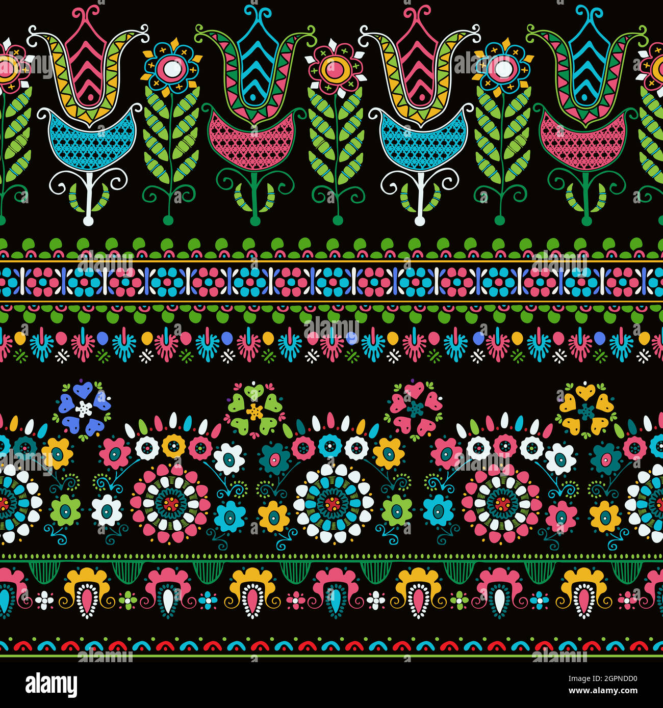 Hungarian embroidery pattern 14 Stock Vector Image & Art - Alamy