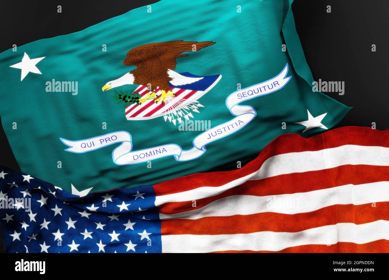 Flag of the United States Associate Attorney General along with a flag ...