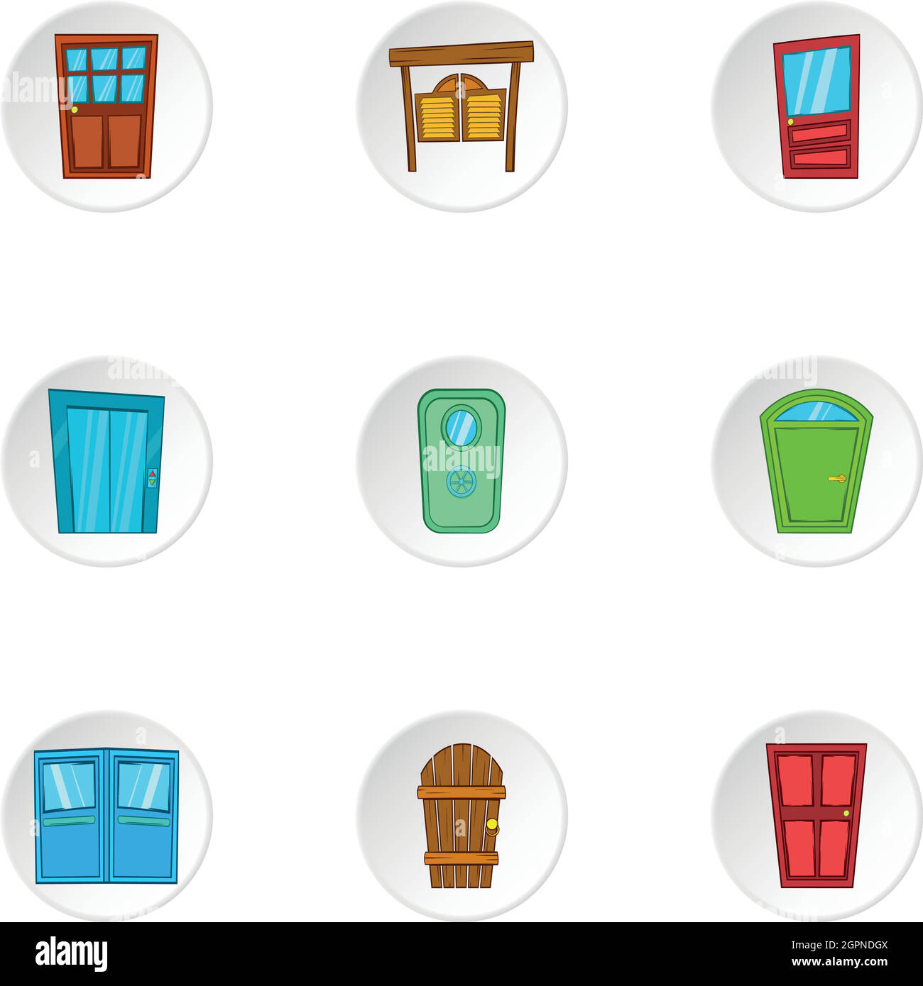 Front door icon cartoon Stock Vector Images - Alamy