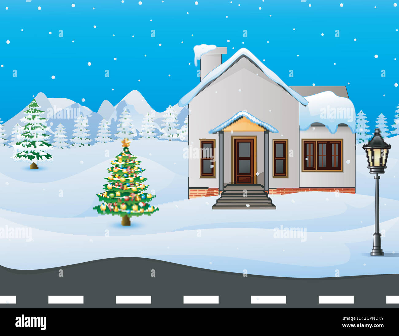 Village background Stock Vector Images - Alamy