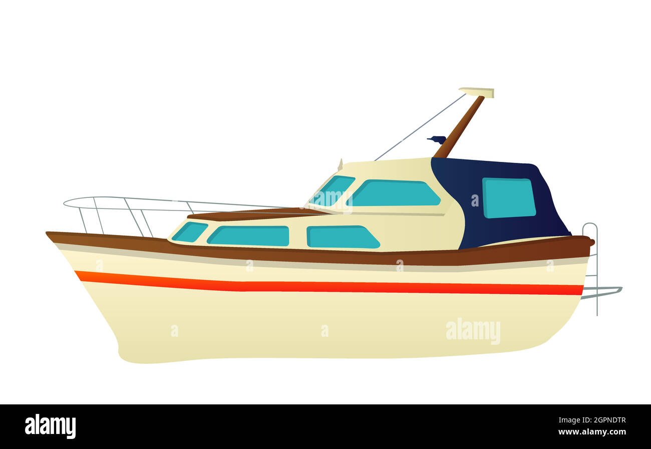 Luxury yacht cruising on Stock Vector Images - Alamy