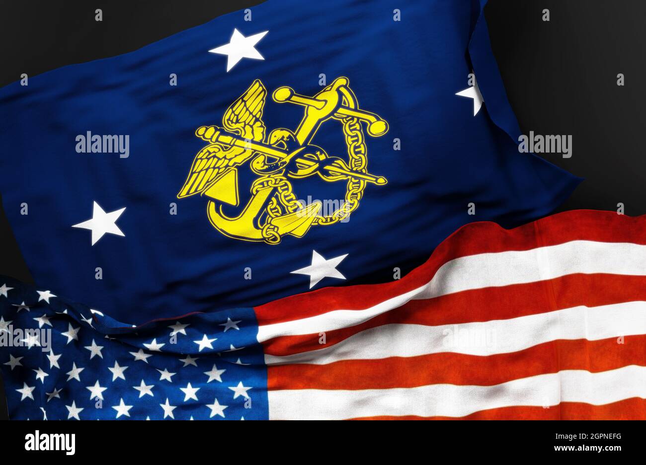 Flag of the United States Assistant Secretary for Health along with a ...