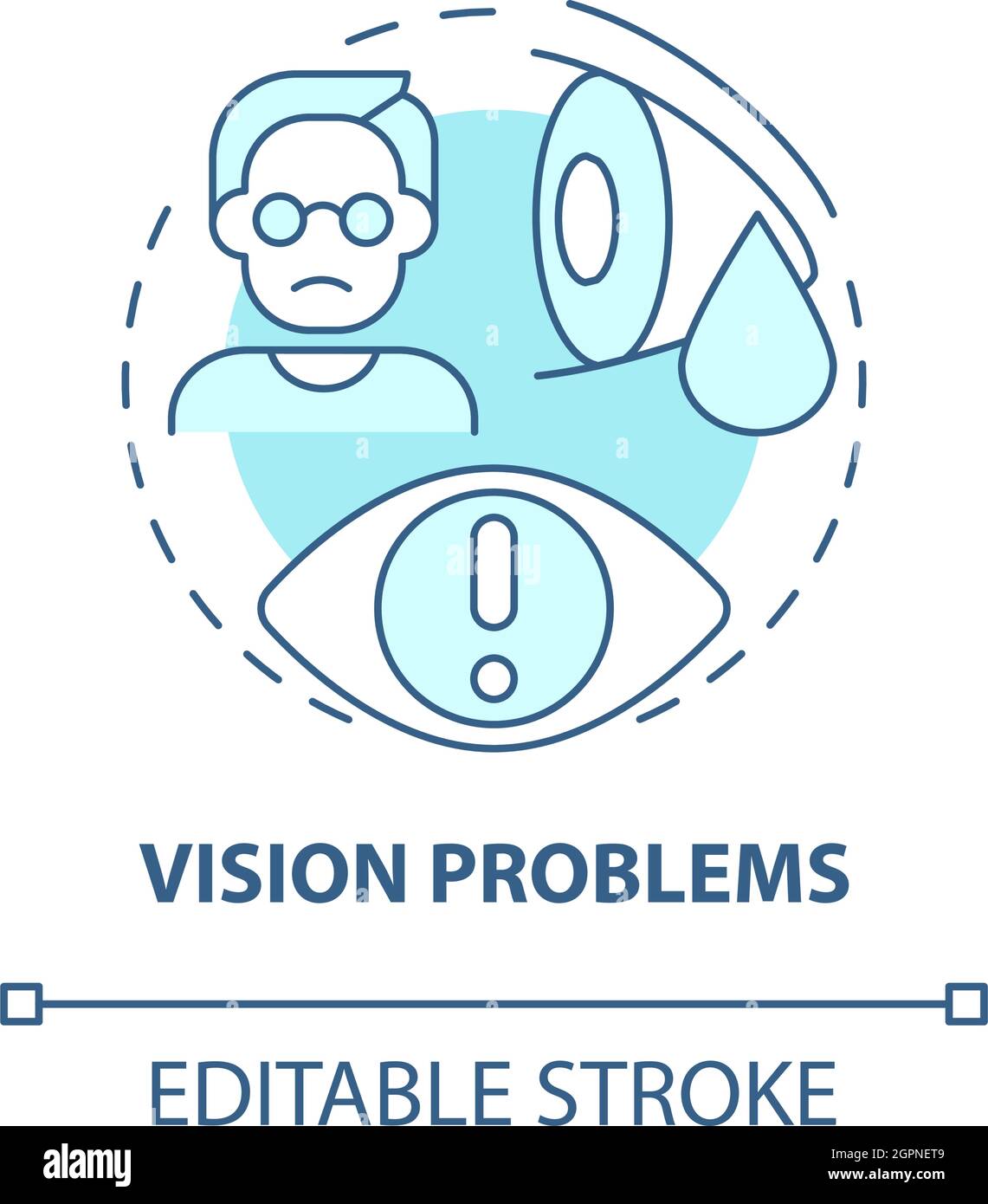 Vision problems concept icon Stock Vector Image & Art - Alamy
