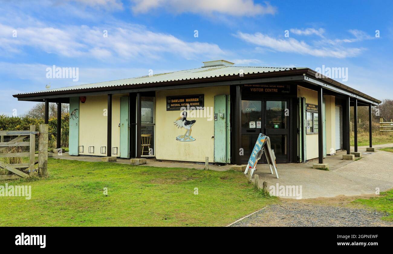 The visitor centre building on the beach at Dawlish Warren, Dawlish ...