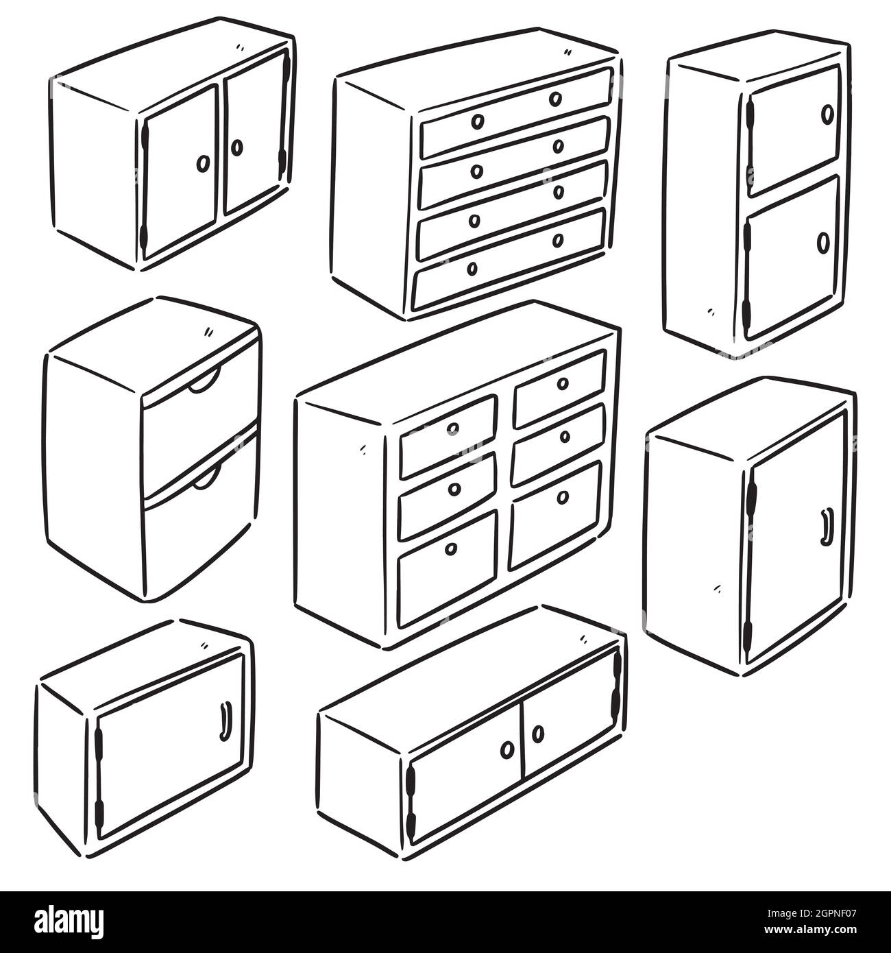 vector set of drawer Stock Vector Image & Art - Alamy